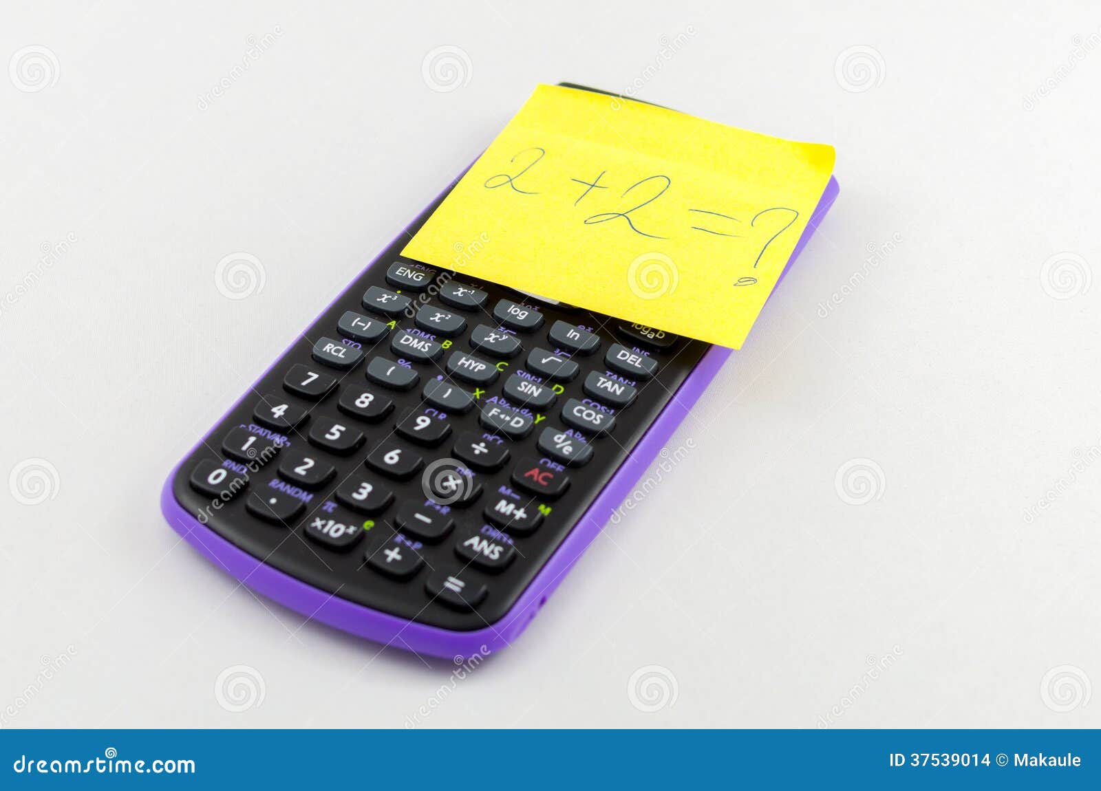 Calculator and sticky note stock photo. Image of memo - 37539014