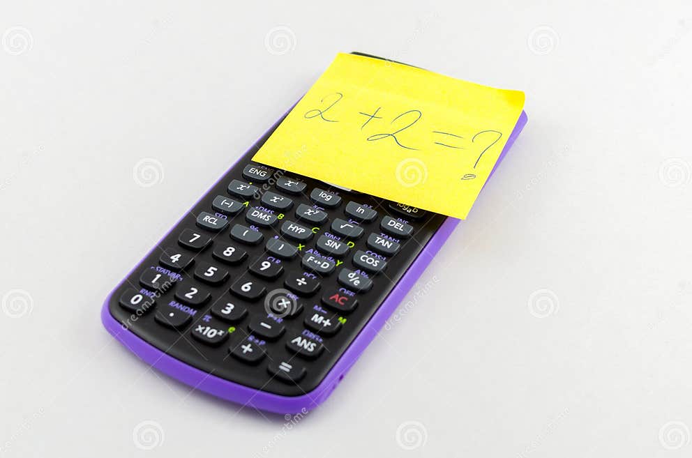 Calculator and sticky note stock photo. Image of memo - 37539014
