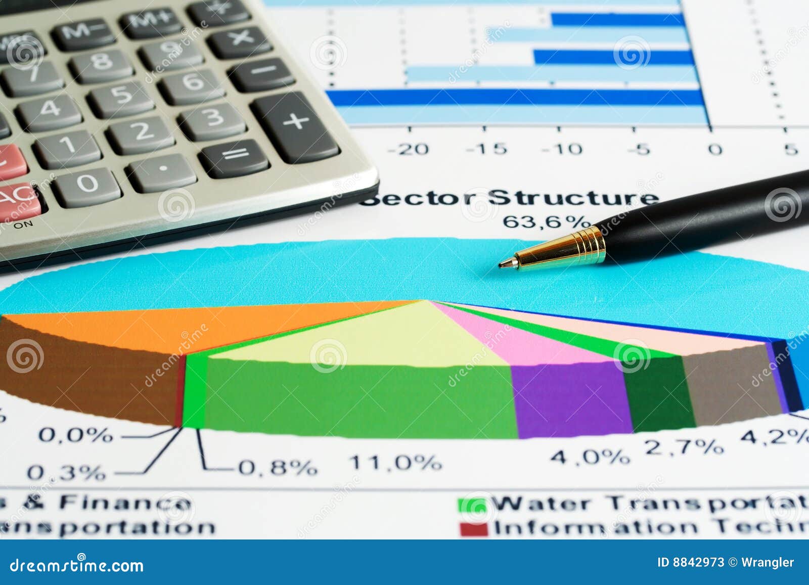 Calculator and Stock Index Diagram. Stock Image - Image of economy ...