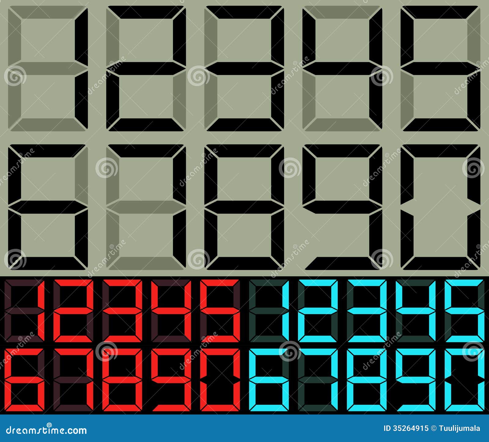 Calculator and Table Clock Digits Stock Vector - Illustration of ...