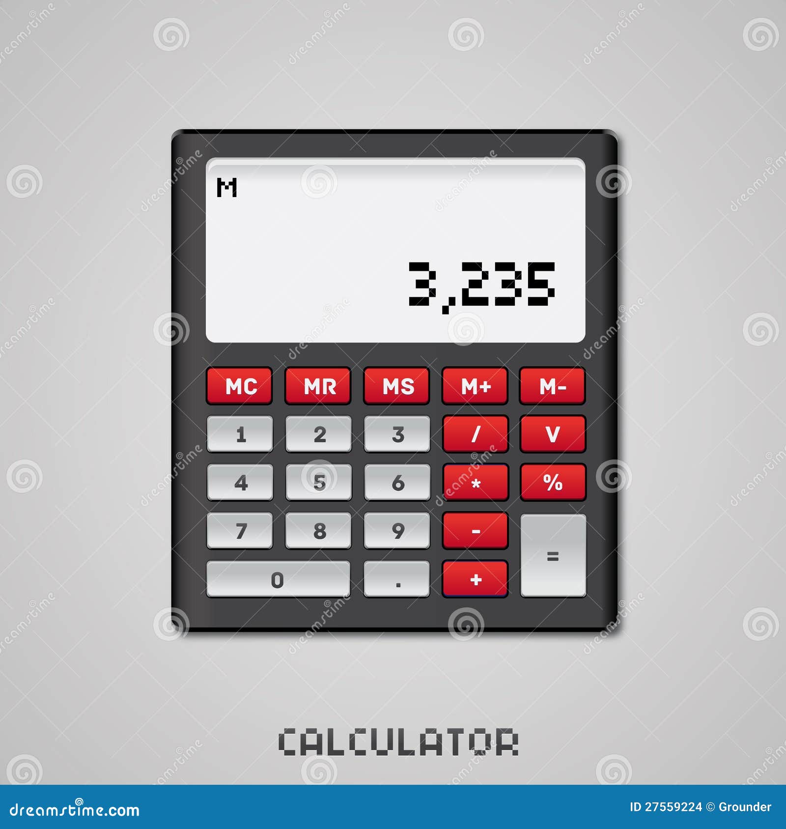 Calculator - top view stock illustration. Illustration of calculator ...