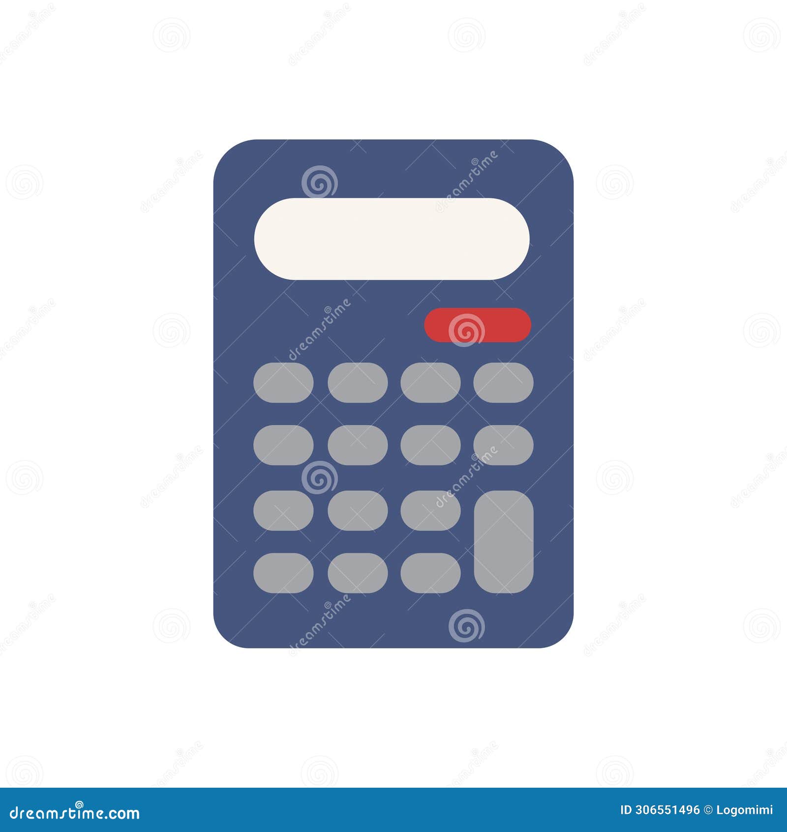 Calculator Vector Illustration in Flat Design Style, Math Device Clip ...