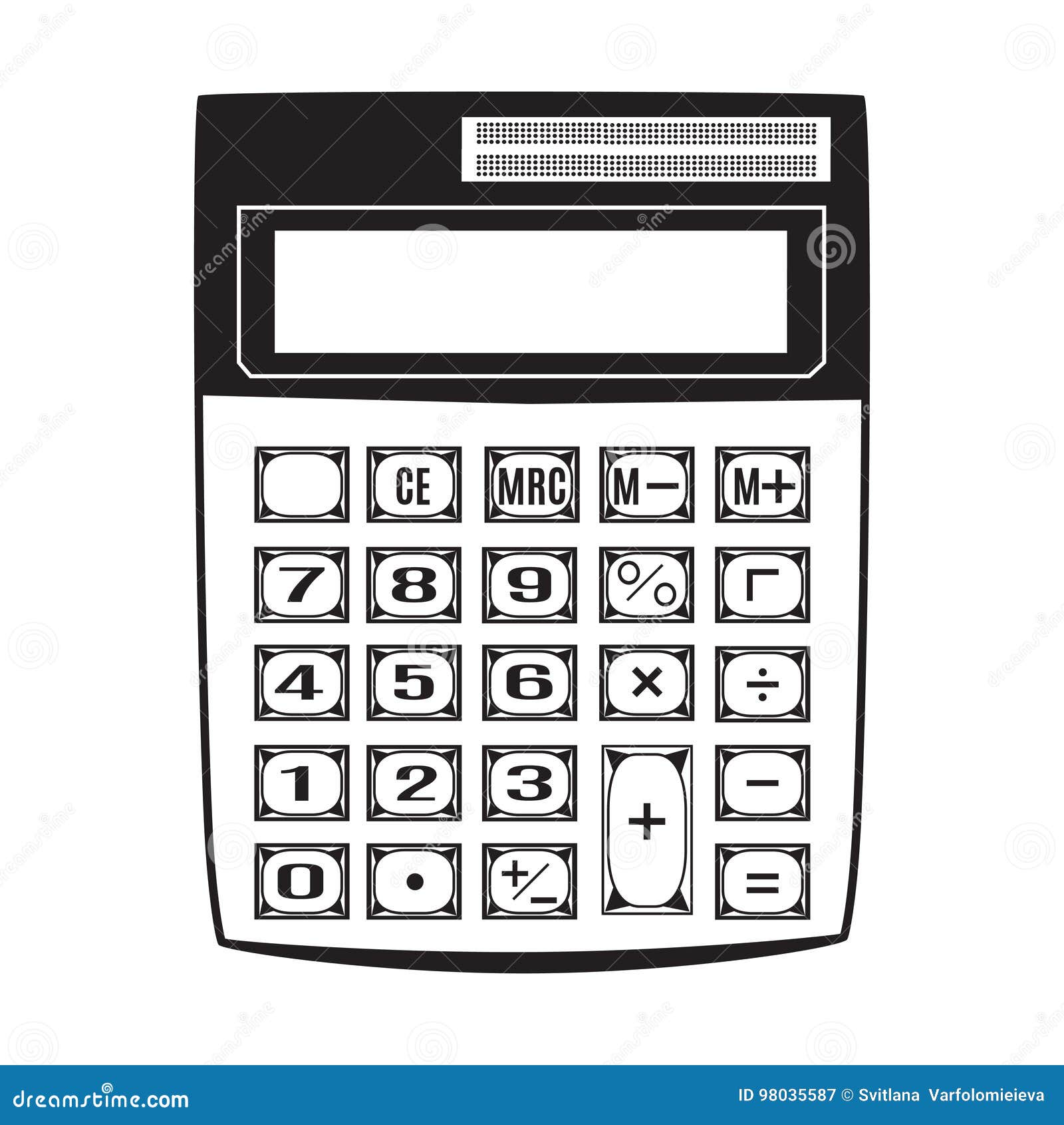 Calculator. Electronic Computing Device For Calculations. Vector ...