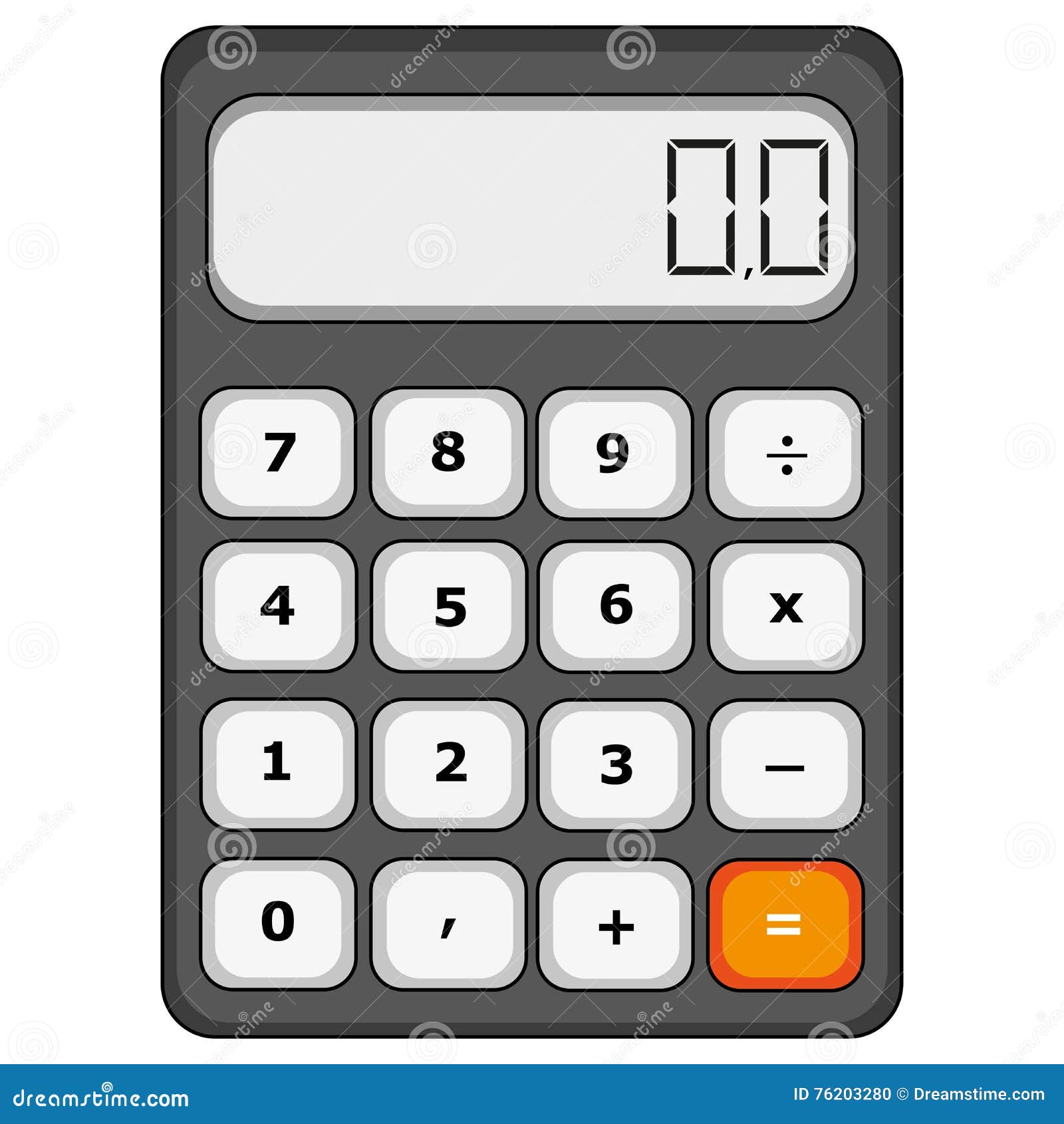 Calculator stock illustration. Illustration of pupil - 76203280