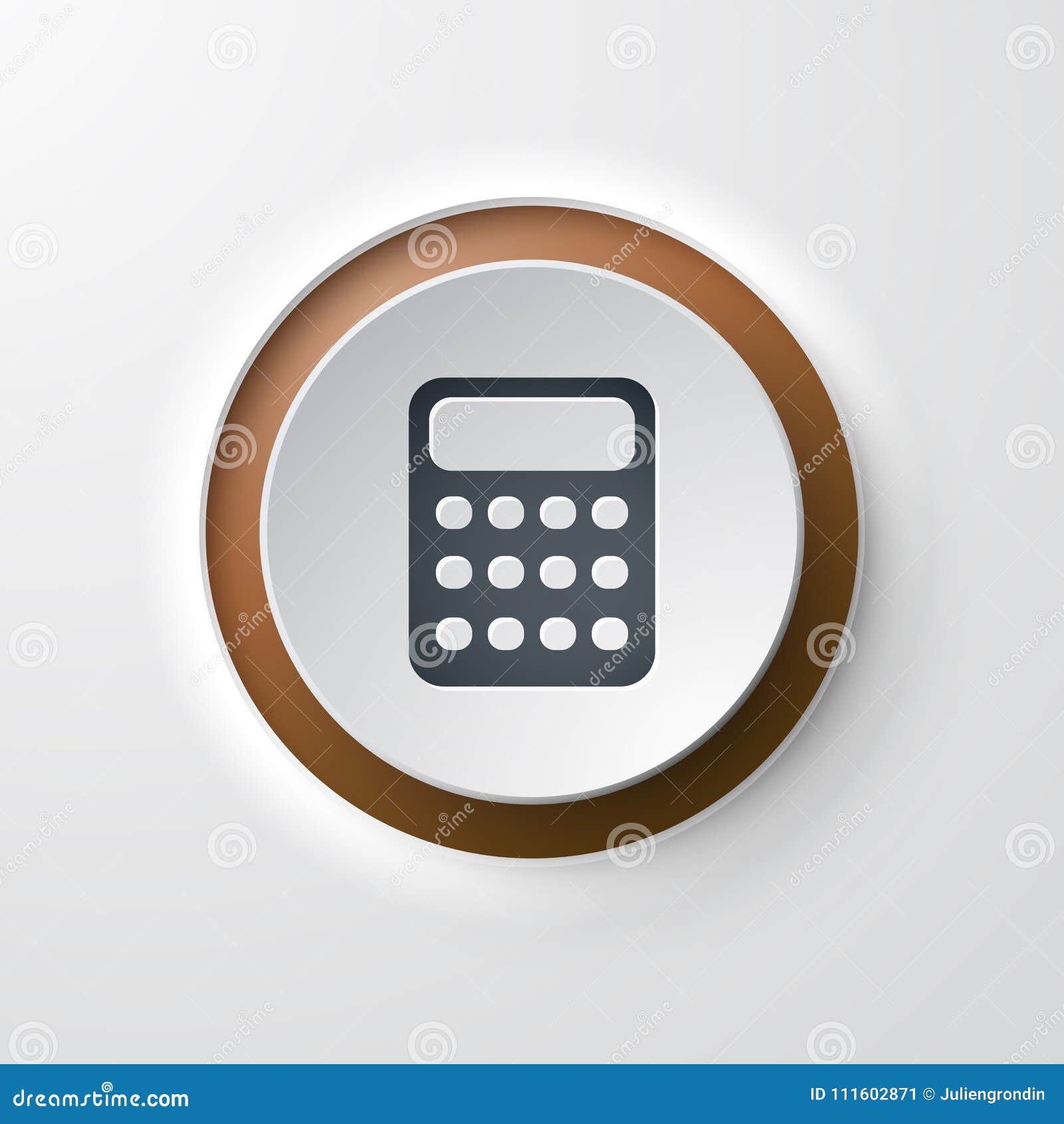 Calculator Web Icon Push Button Stock Illustration - Illustration of ...