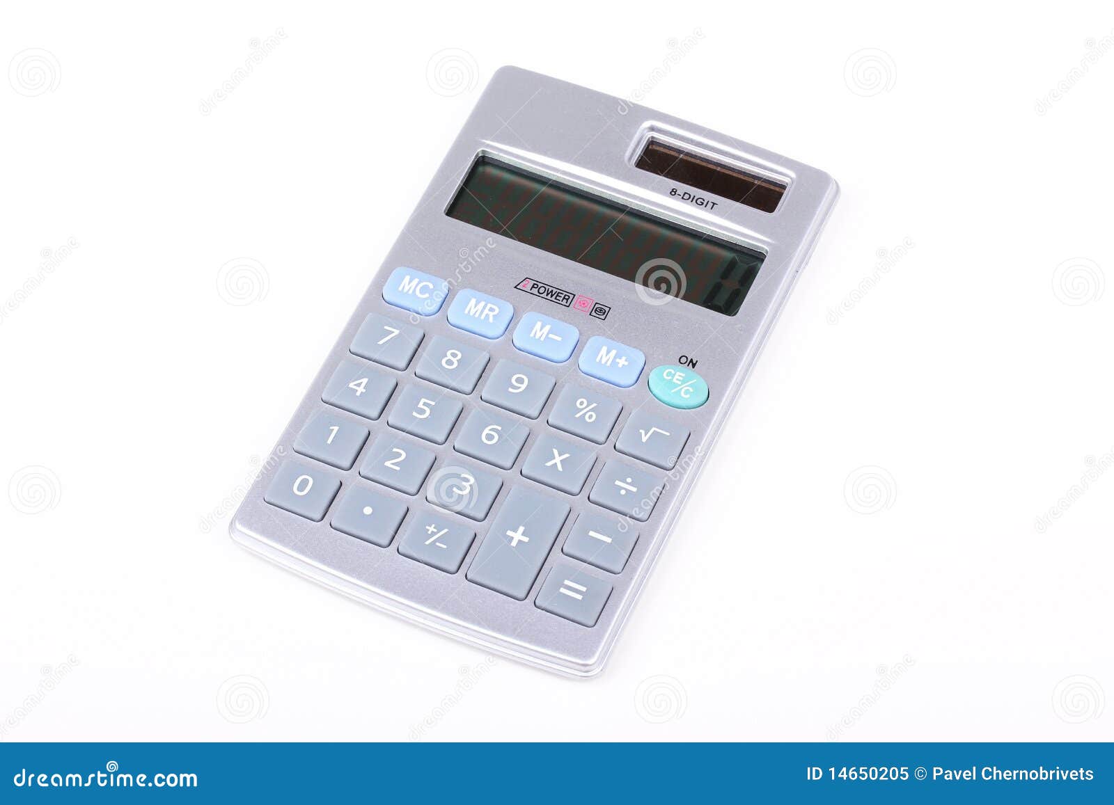 Calculator on white stock image. Image of education, panel - 14650205