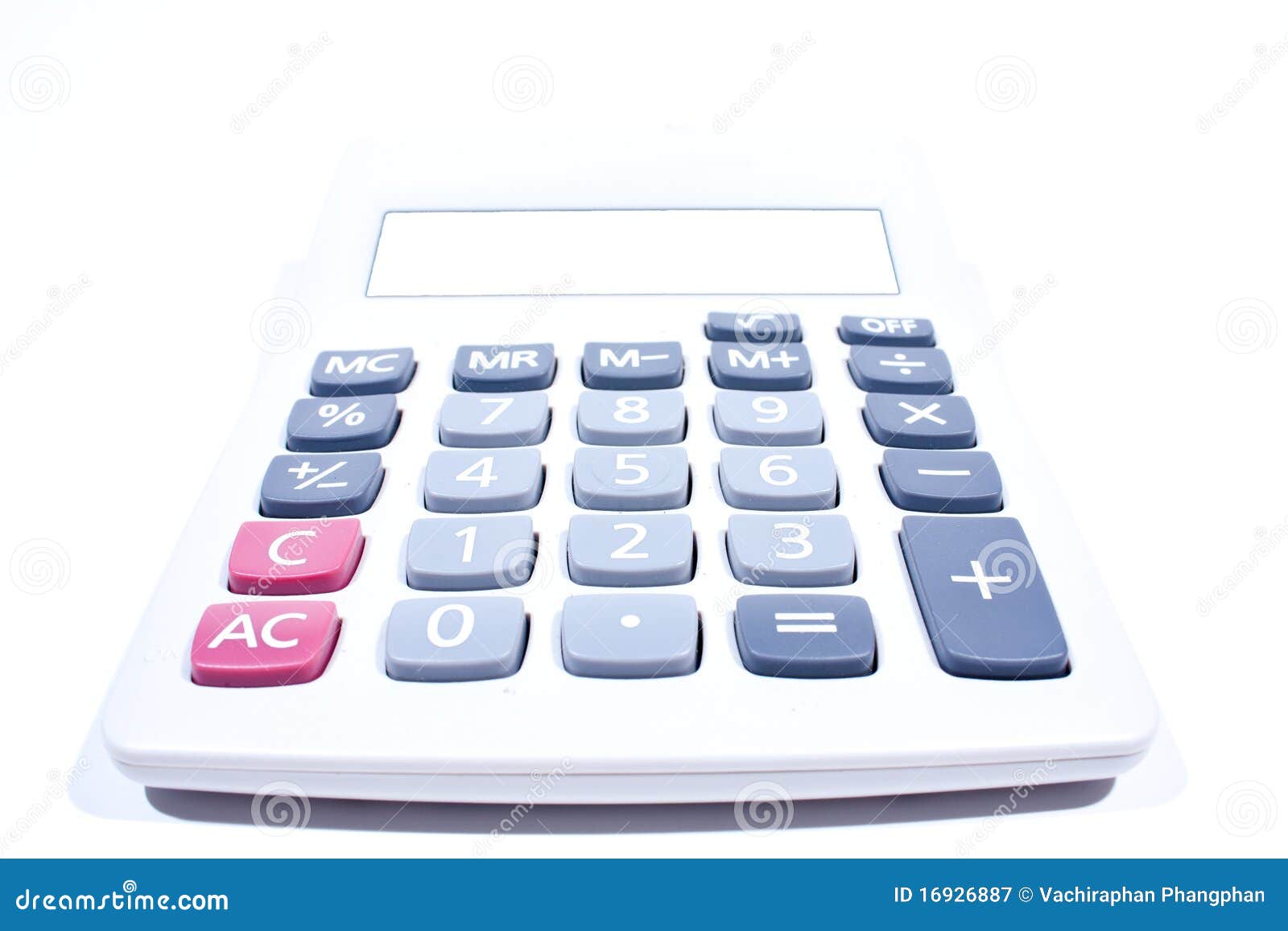 Calculator on a White Background. Stock Image - Image of math, addition ...