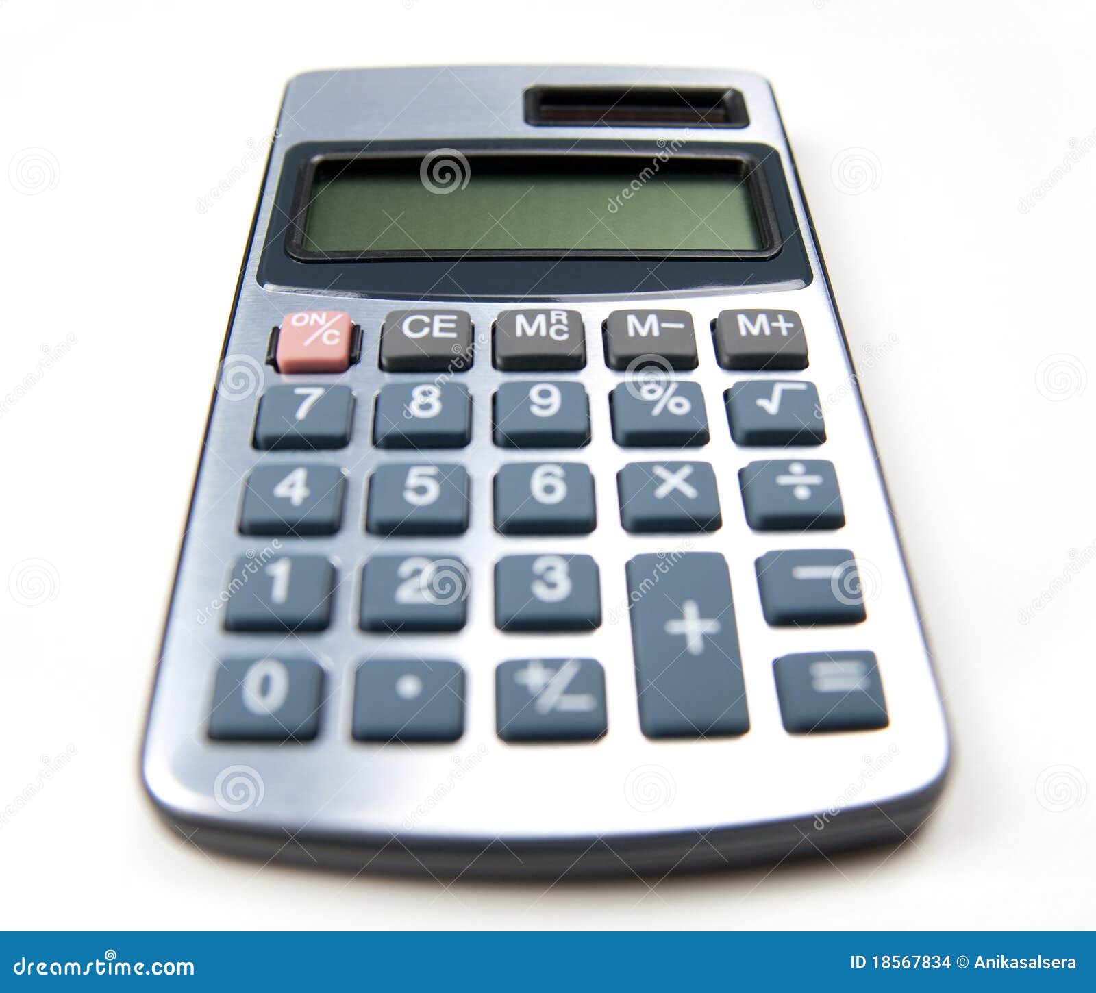 Calculator on White Background Stock Photo - Image of count, background ...