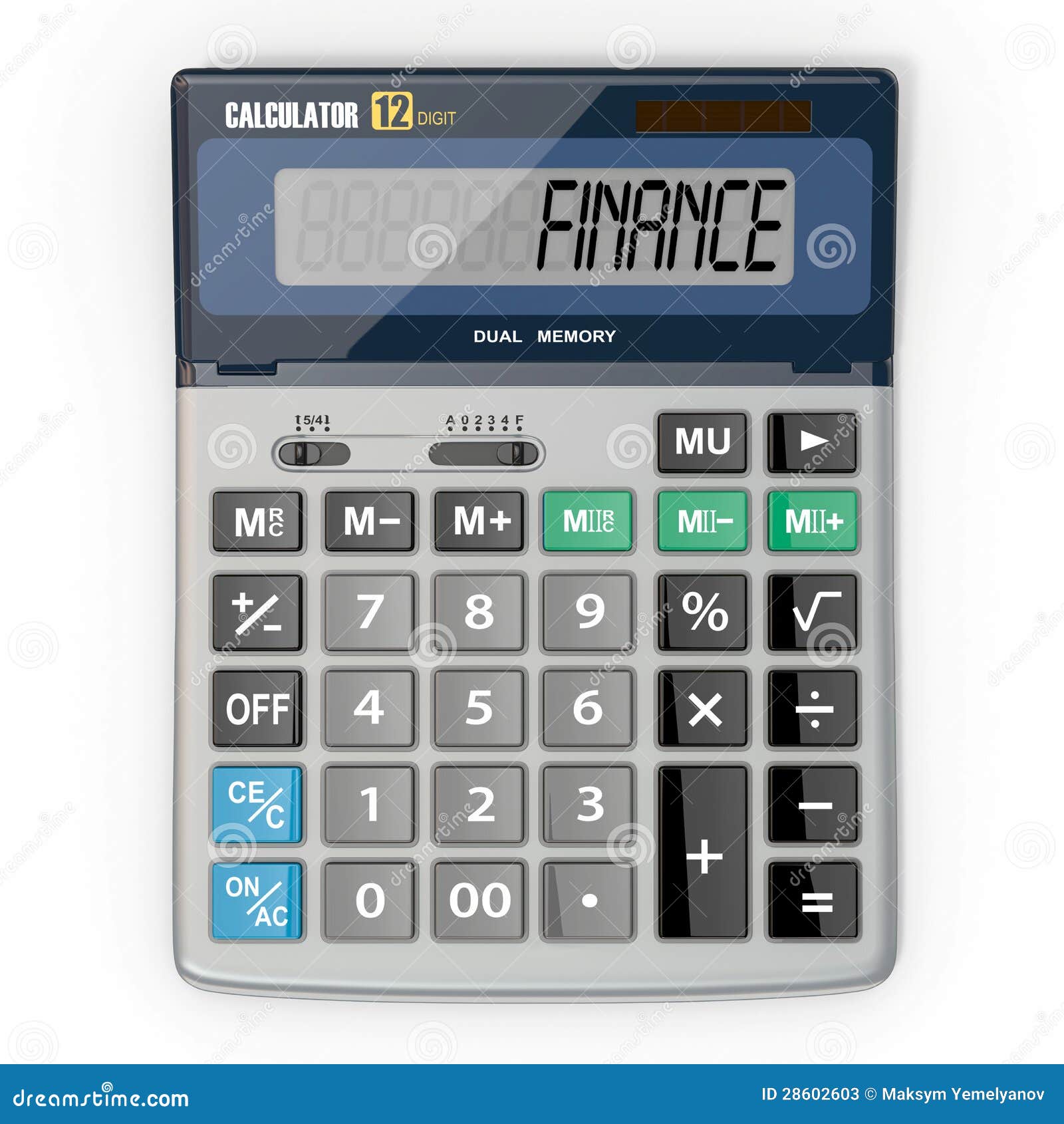 Calculator on White Background Stock Illustration - Illustration of ...
