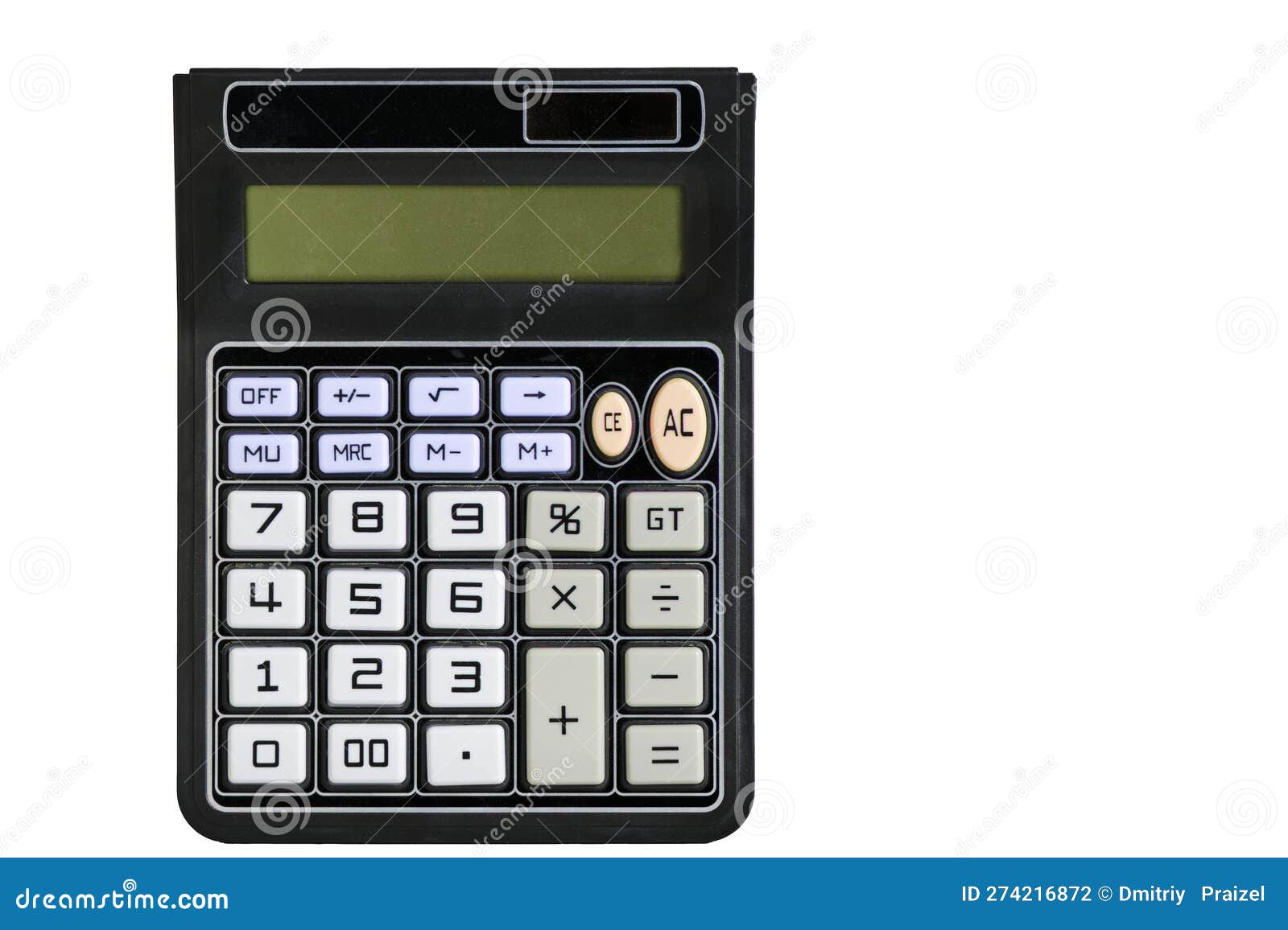Calculator White Background, Closeup Isolate. Stock Photo - Image of ...