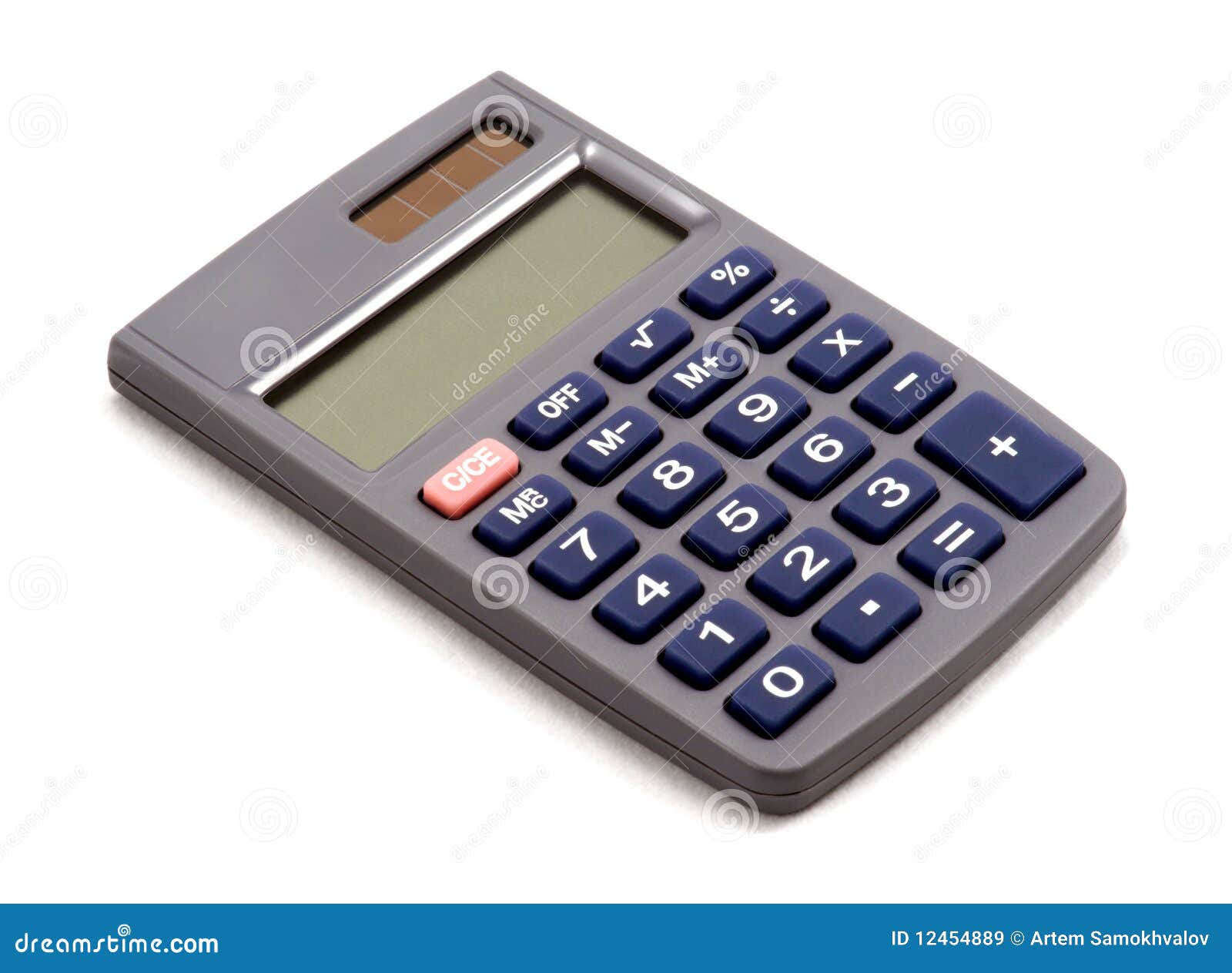 Calculator on White Background with Shadow Stock Image - Image of ...