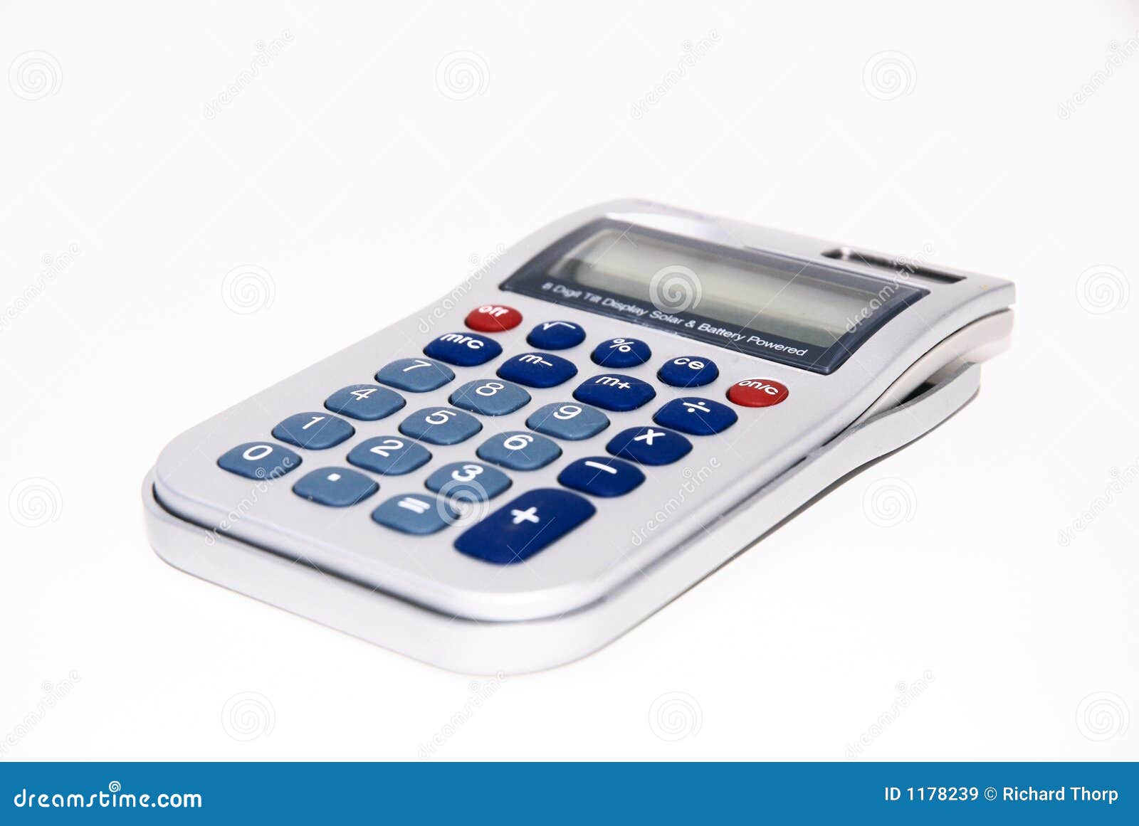Calculator on White Isolated Background Stock Image - Image of interest ...