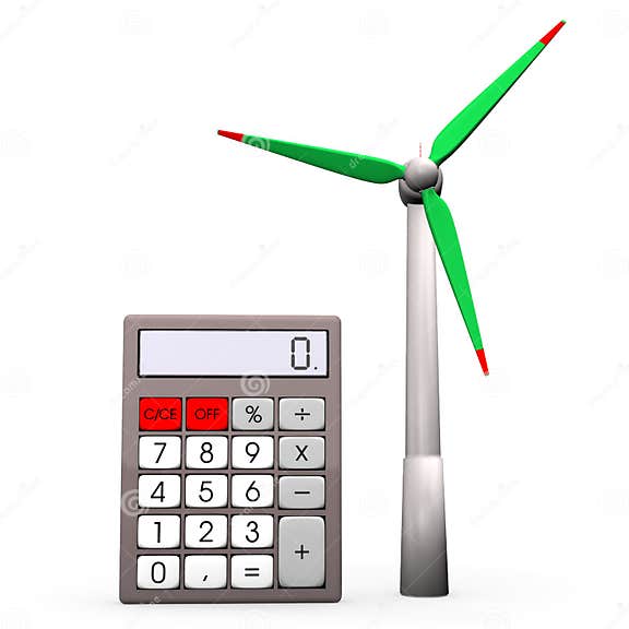 Calculator Wind Turbine stock illustration. Illustration of money - 28971400