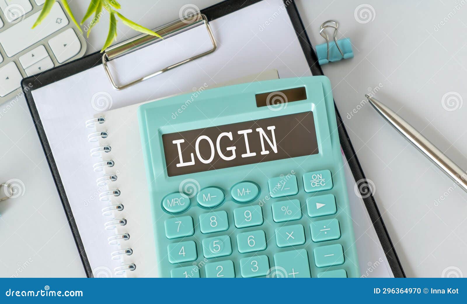 Calculator with the Word Login on Display, Business Concept Stock Photo ...