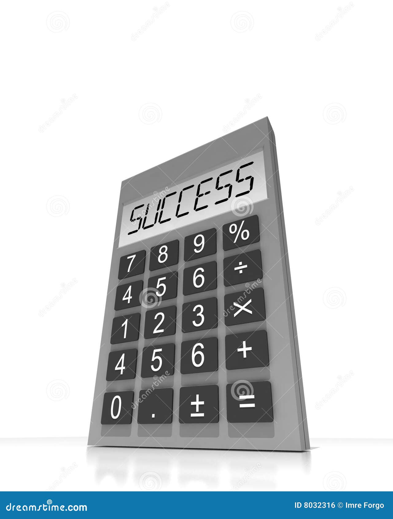 Calculator with Word Success Stock Illustration - Illustration of ...