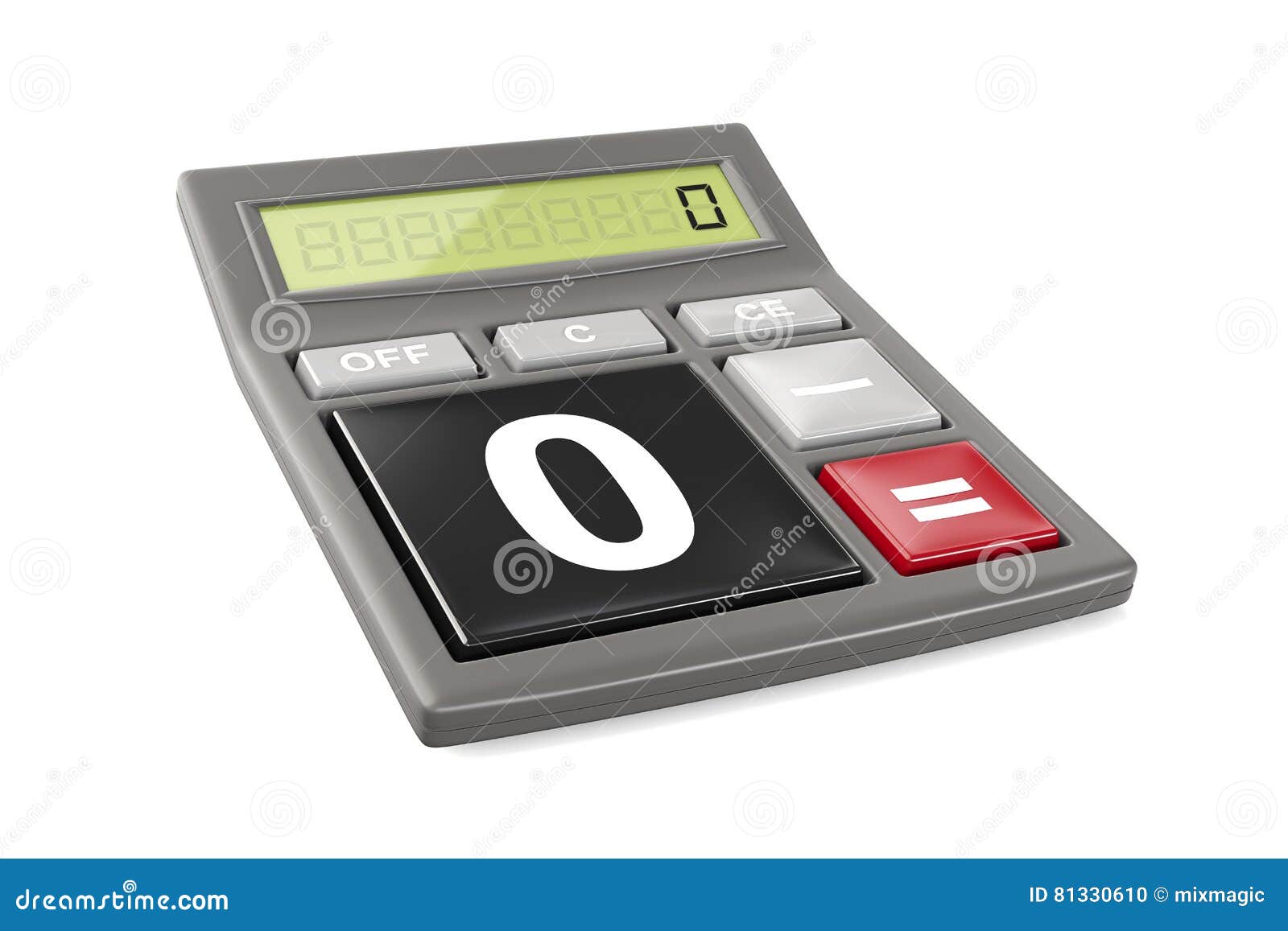 Calculator only with Zero and Minus Stock Illustration - Illustration ...