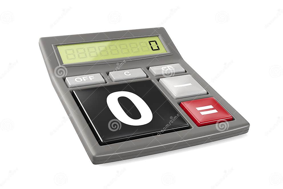 Calculator only with Zero and Minus Stock Illustration - Illustration ...