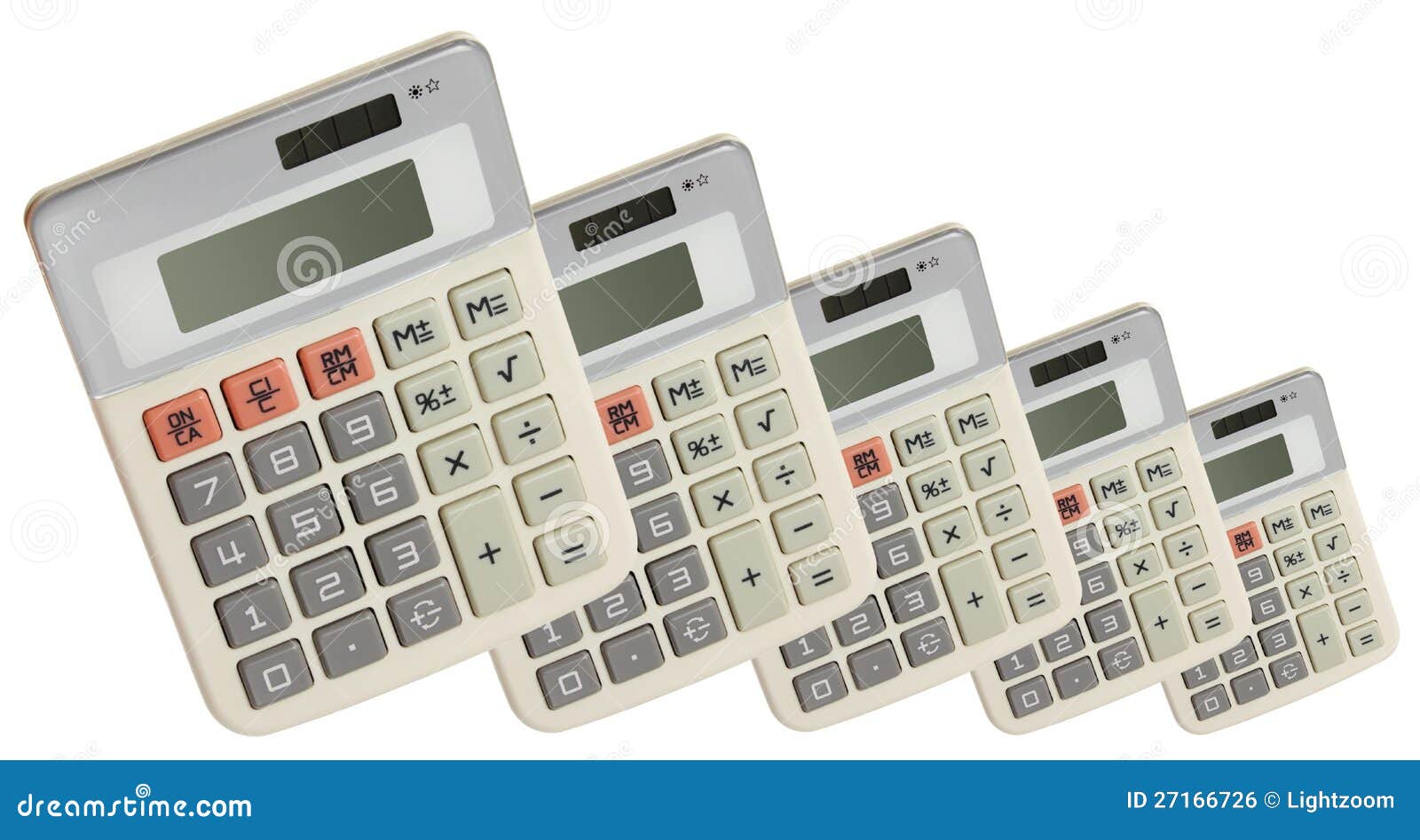 Two Calculators Isolated On White Background Stock Photography ...