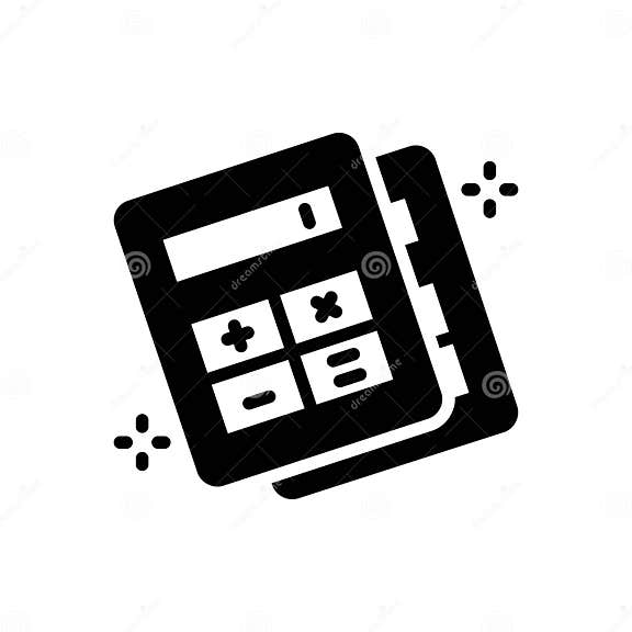 Black Solid Icon for Calculators, Solve and Calculation Stock Vector ...