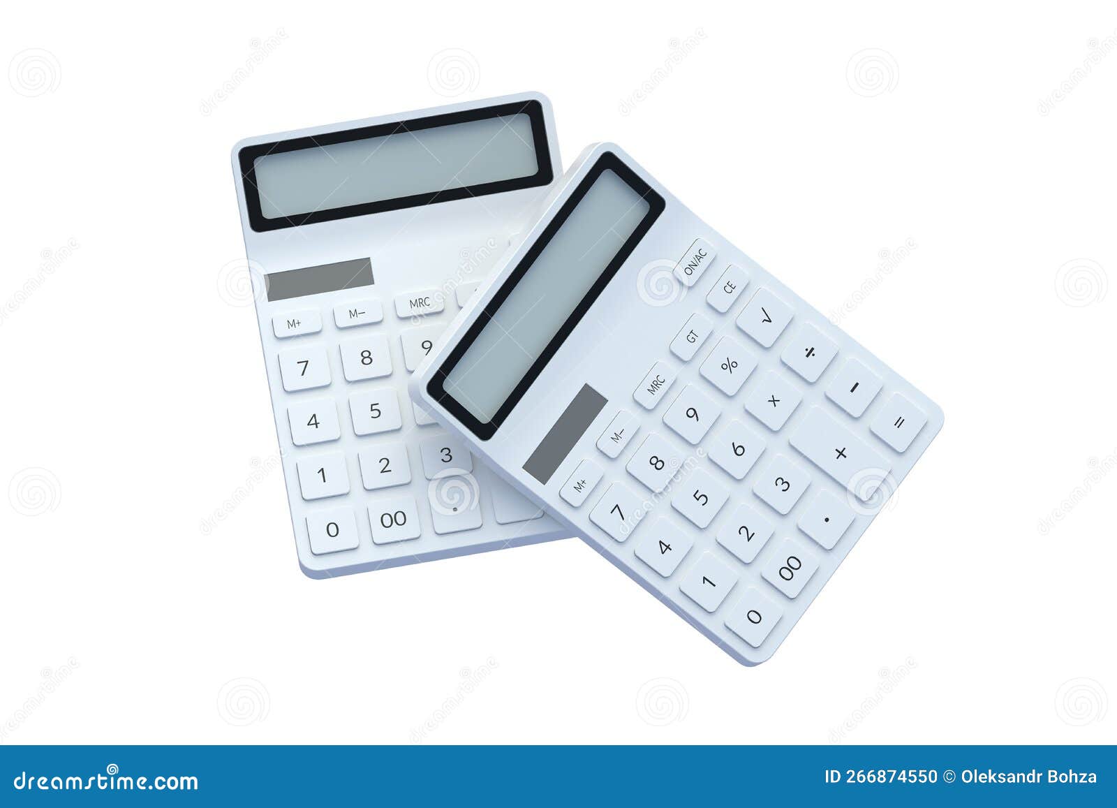Two Calculators Isolated On White Background Stock Photography ...