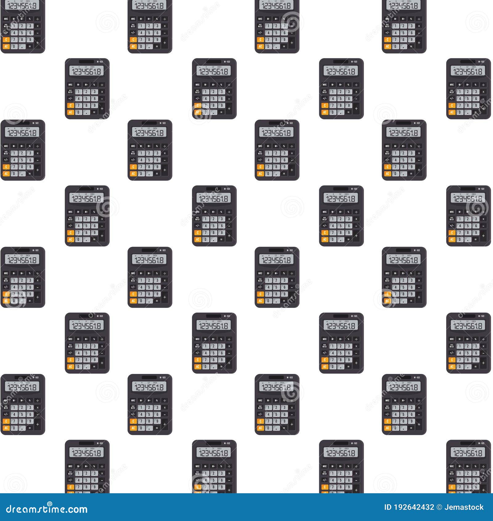 Calculators Math Devices Pattern Background Vector Illustration ...