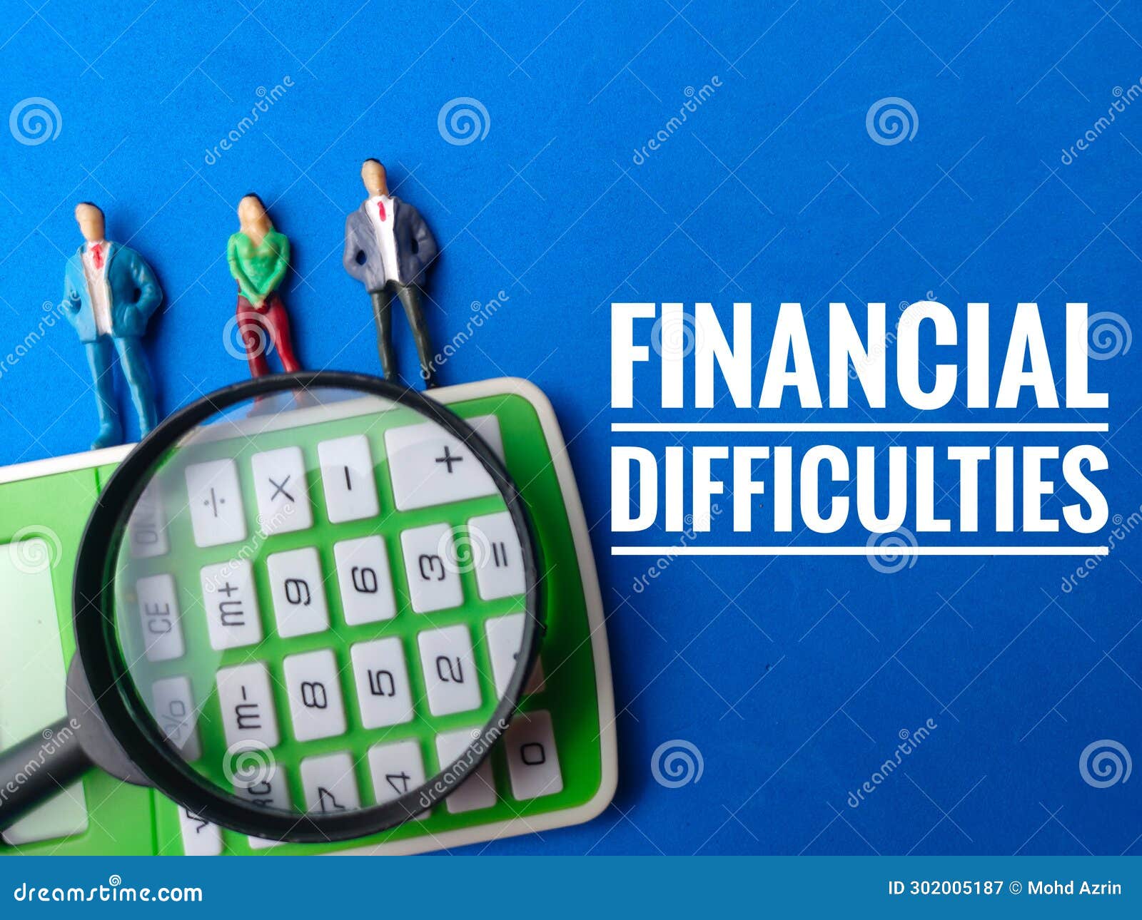 Magnifying Glass with the Words Financial Difficulties Stock Image ...