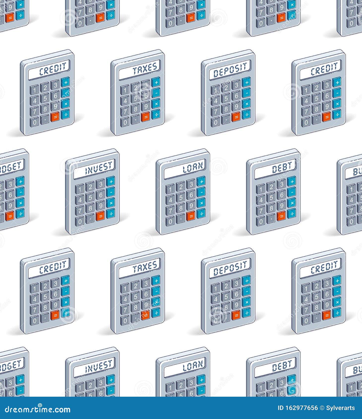 Calculators Seamless Background, Backdrop For Taxes Or Accounting ...