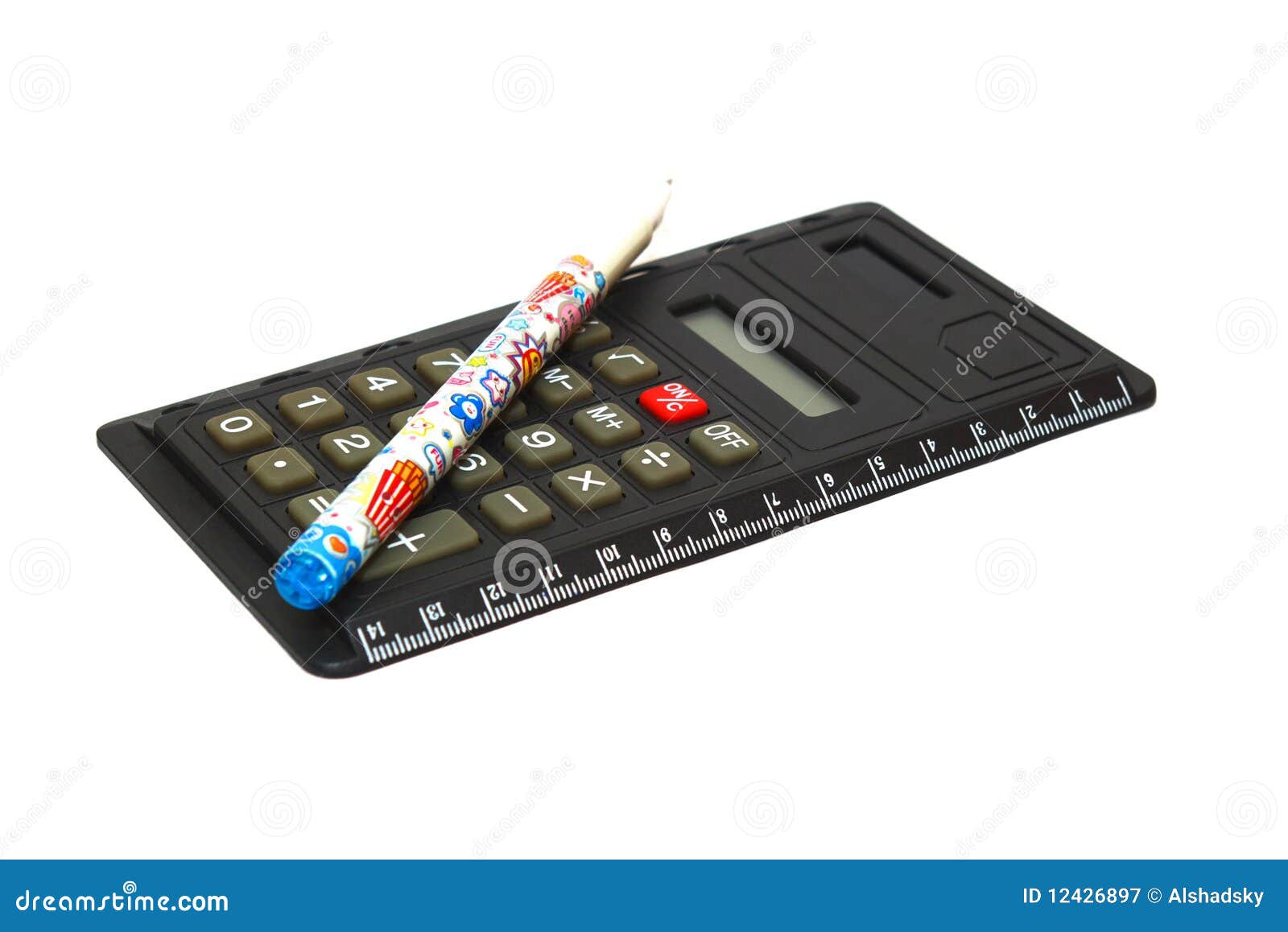 Calculatrice image stock. Image du données, positif, recherche - 12426897