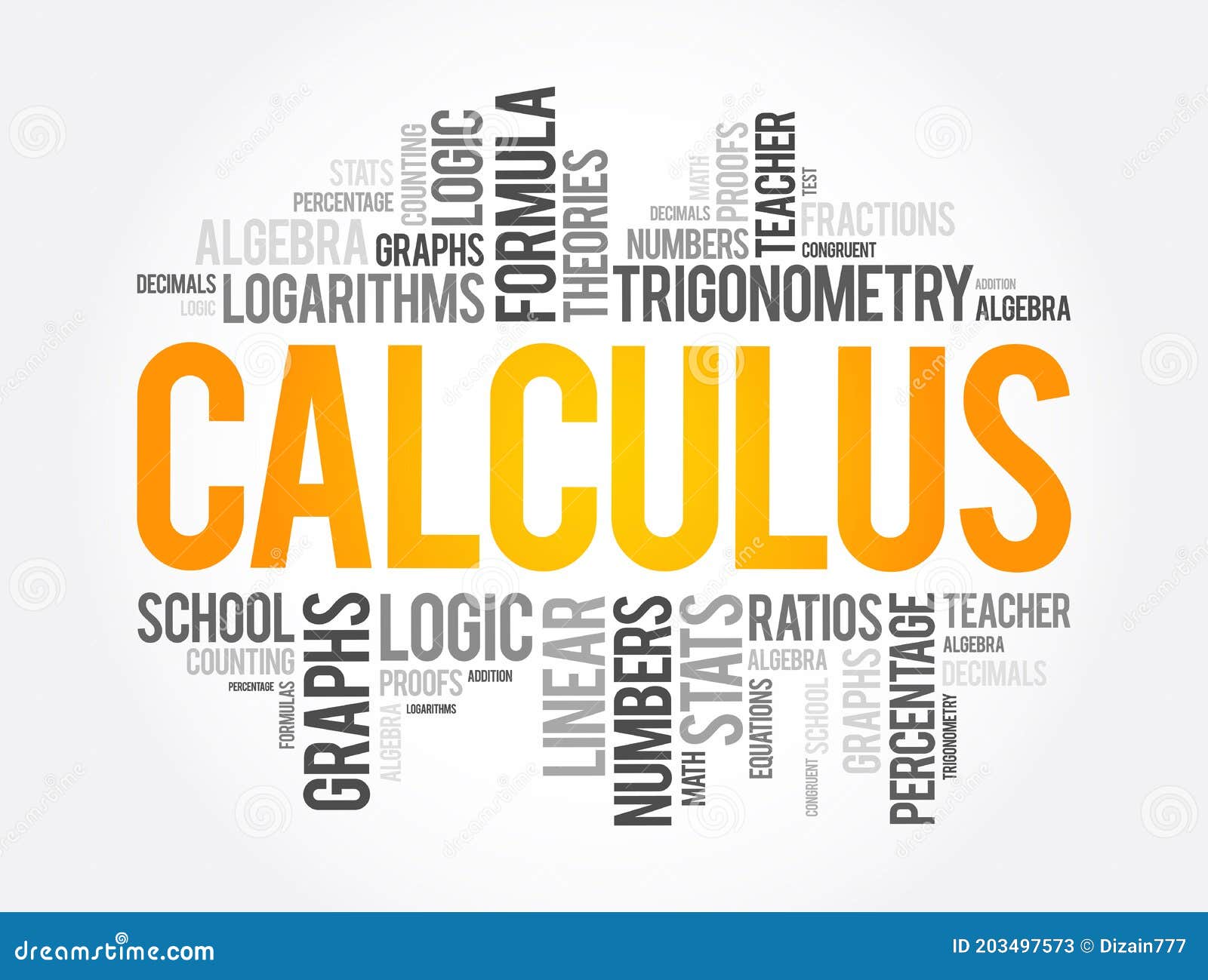 Calculus Word Cloud Collage, Education Concept Stock Illustration ...