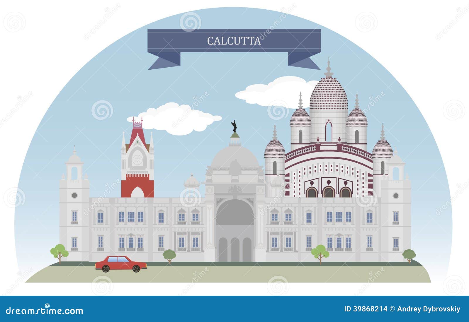 Calcutta, India stock vector. Illustration of asia, district - 39868214