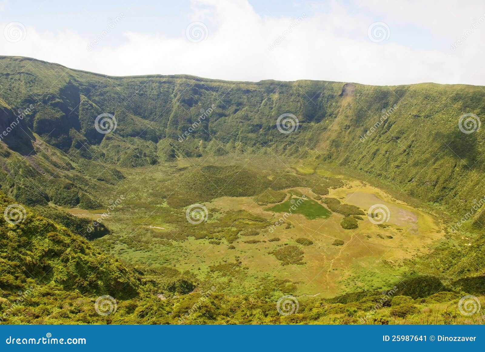 Caldeira Do Faial Volcanic Crater, Azores Stock Image - Image of ...