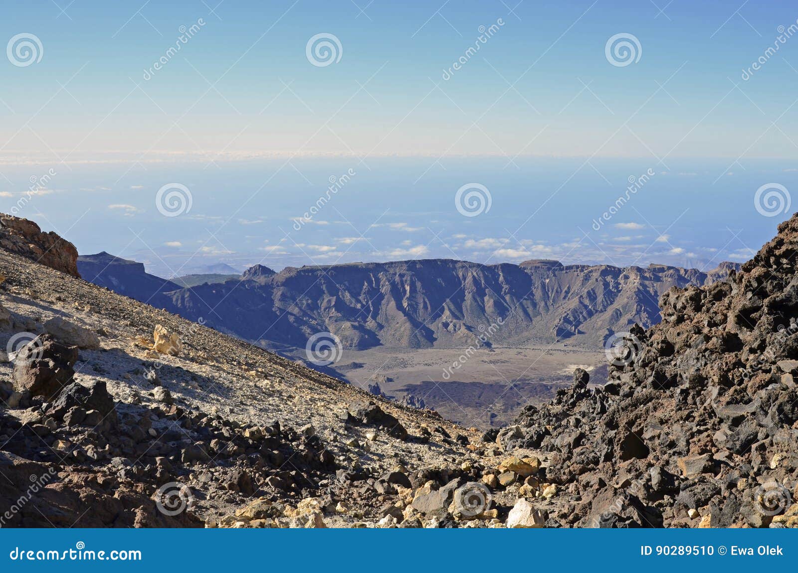 Caldeira Du Volcan De Teide Photo stock - Image du panorama, caldeira ...