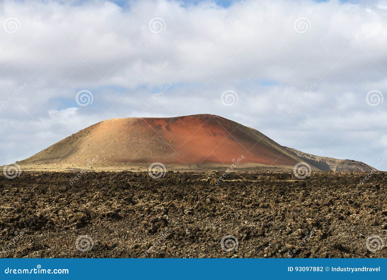 Caldera Colorada in Lanzarote, Spain Stock Photo - Image of lanzarote ...
