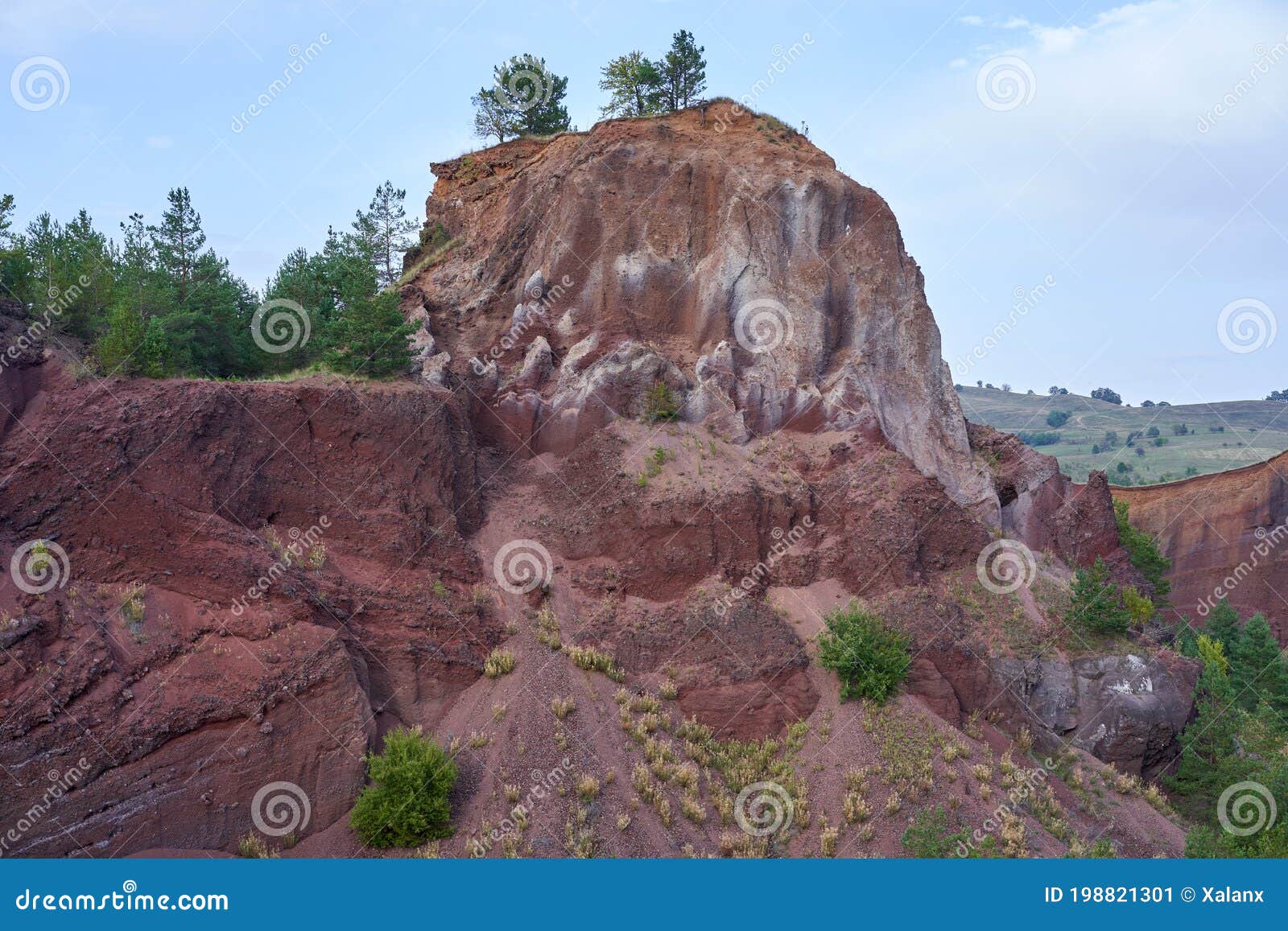 Caldera of an Extinct Volcano Stock Image - Image of geology, colorful ...