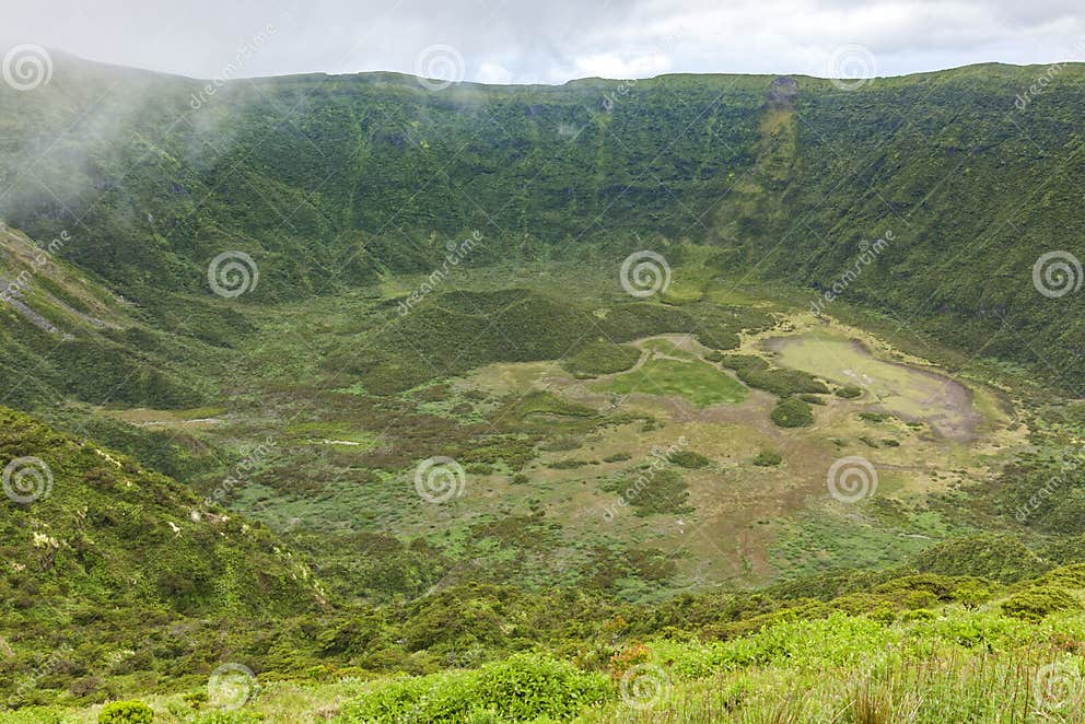 Caldera of Faial, Azores stock image. Image of travel - 356159267