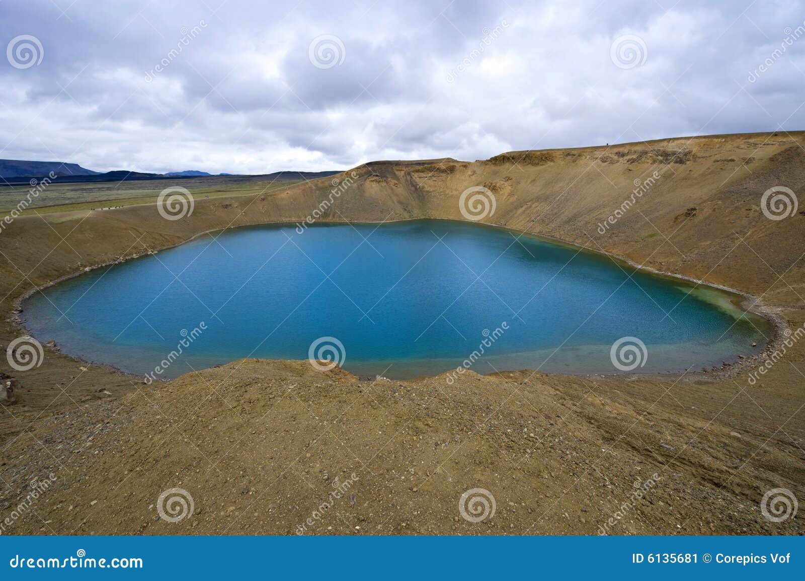 Caldera Lake stock image. Image of krafla, lava, fissure - 6135681