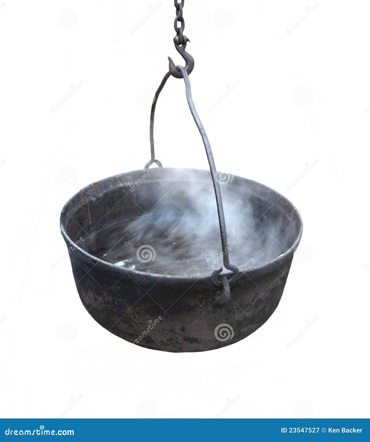 Caldera Negra Del Arrabio Aislada. Imagen de archivo - Imagen de metal ...