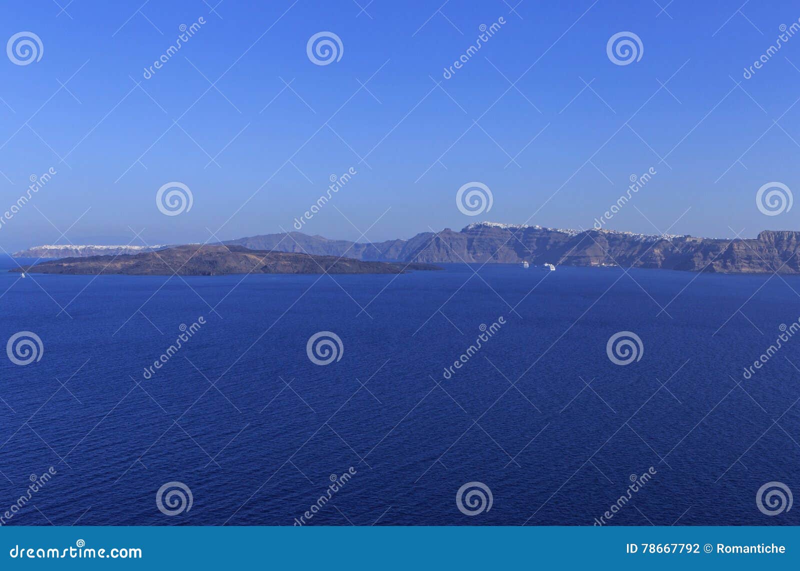 Caldera of Santorini Volcano Stock Photo - Image of greece, island ...