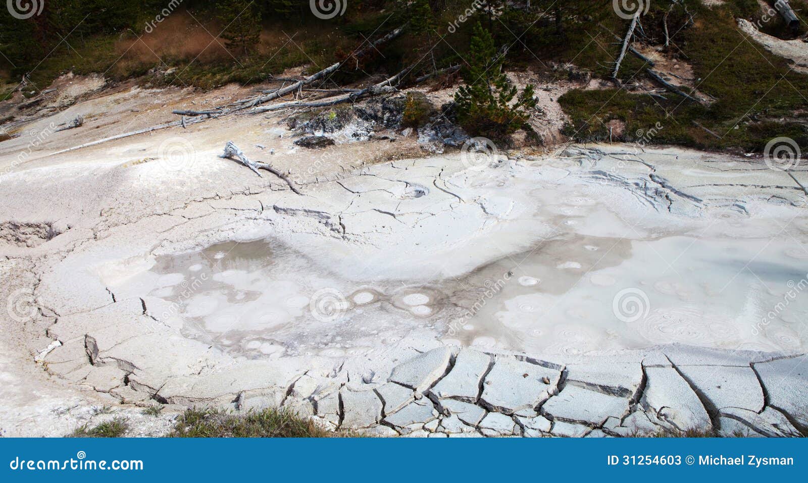 Caldero Del Fango Y Tierra Agrietada Imagen de archivo - Imagen de ...