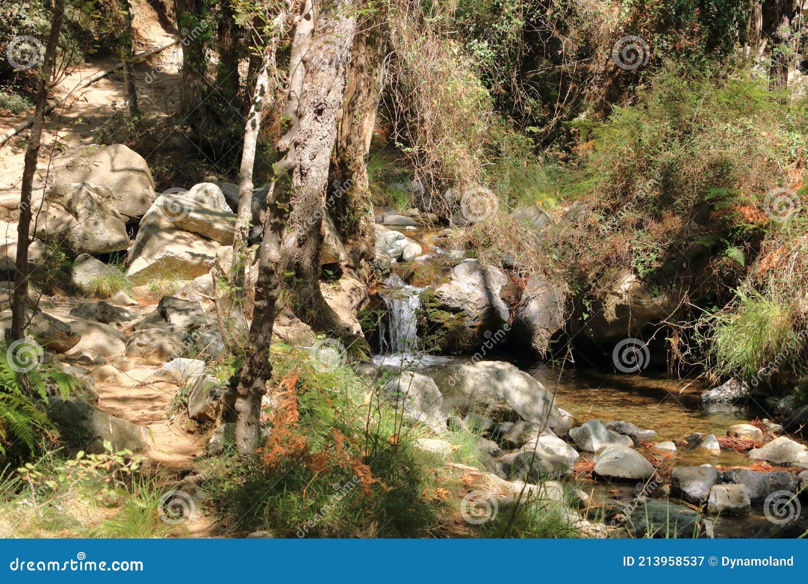 Caledonia Waterfall Trail in the Troodos Mountains in Cyprus Stock ...
