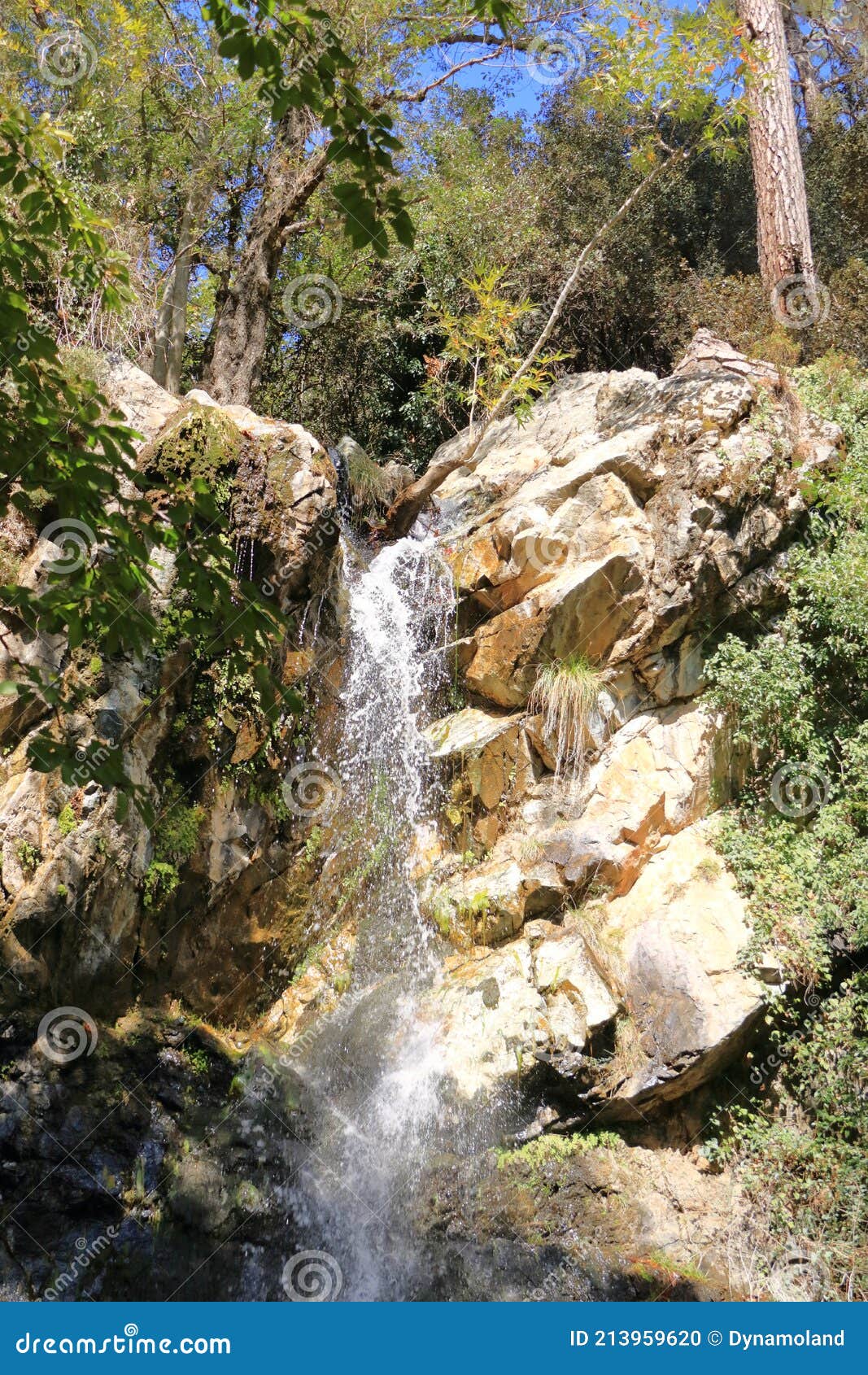 Caledonia Waterfall in the Troodos Mountains in Cyprus Stock Photo ...