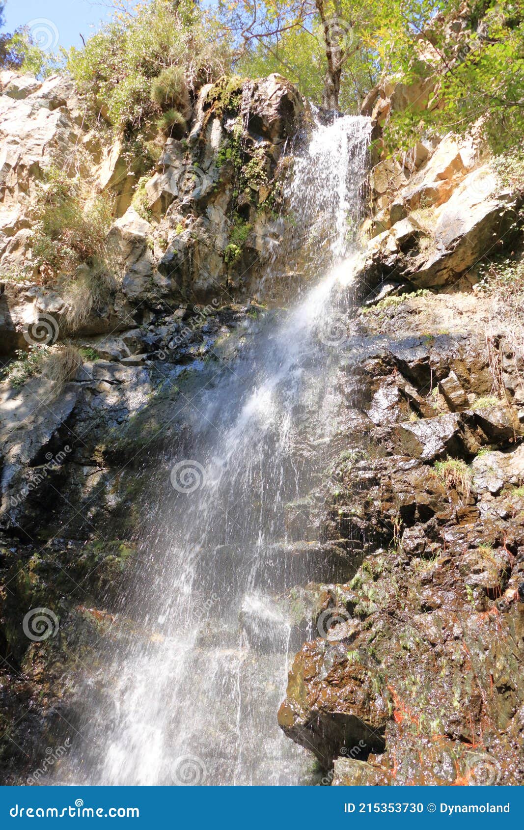 Caledonia Waterfall in the Troodos Mountains in Cyprus Stock Photo ...