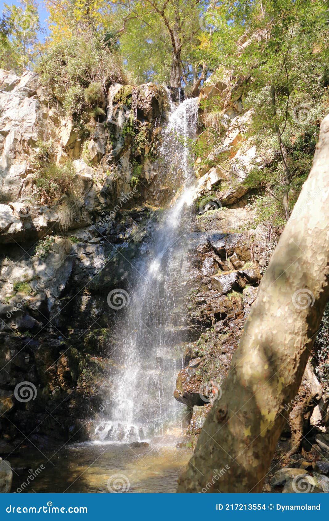 Caledonia Waterfall in the Troodos Mountains in Cyprus Stock Photo ...