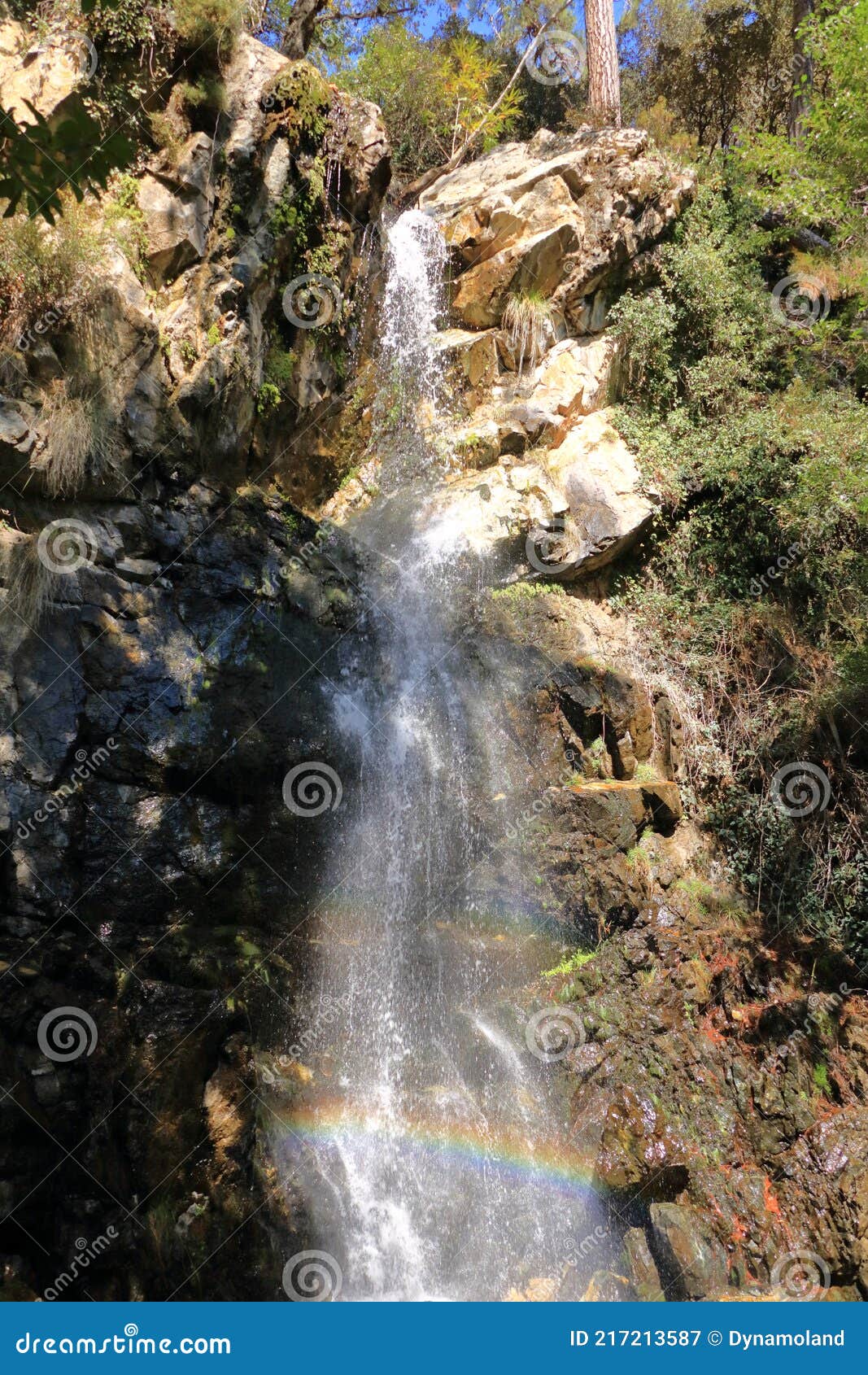 Caledonia Waterfall in the Troodos Mountains in Cyprus Stock Image ...