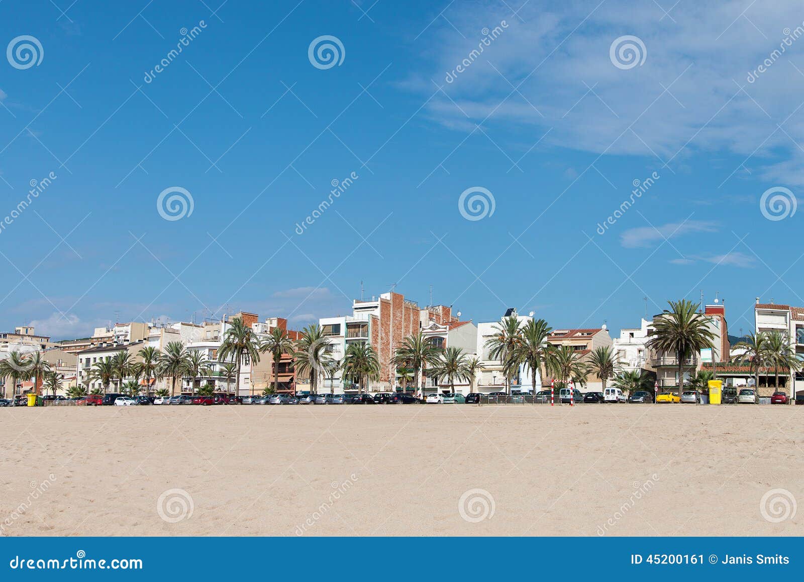 Calella city , Spain. stock image. Image of coastline - 45200161