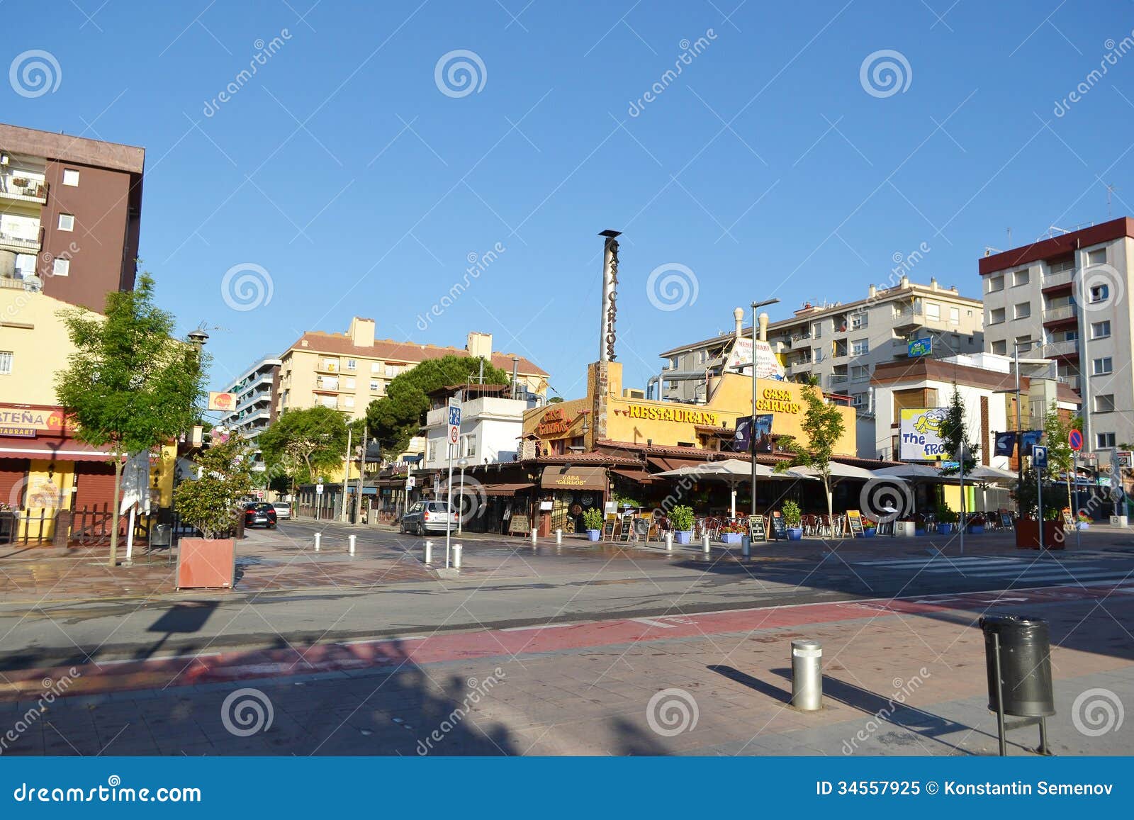Calella, Costa-Bravastrand. Redaktionelles Bild - Bild von anblick ...