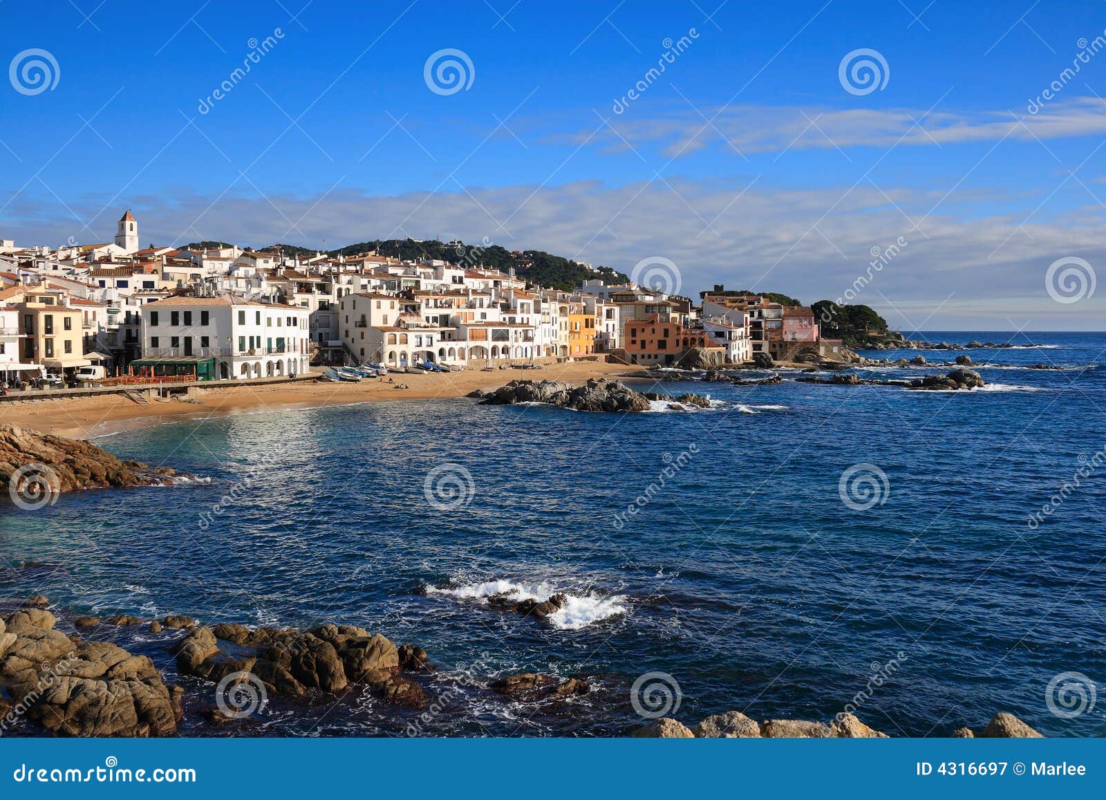 Calella De Palafrugell (Costa Brava, Spain) Stock Image - Image of ...