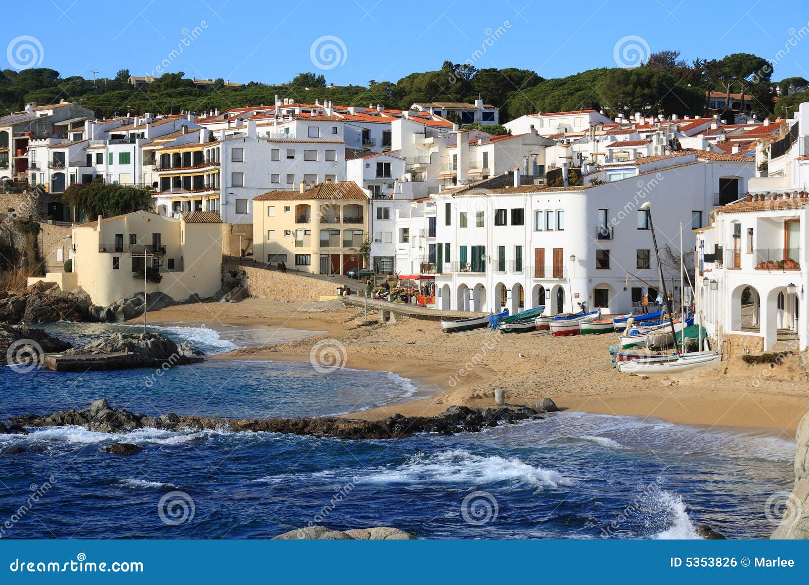 Calella De Palafrugell, Costa Brava, Catalonia, Spain. Royalty-Free ...