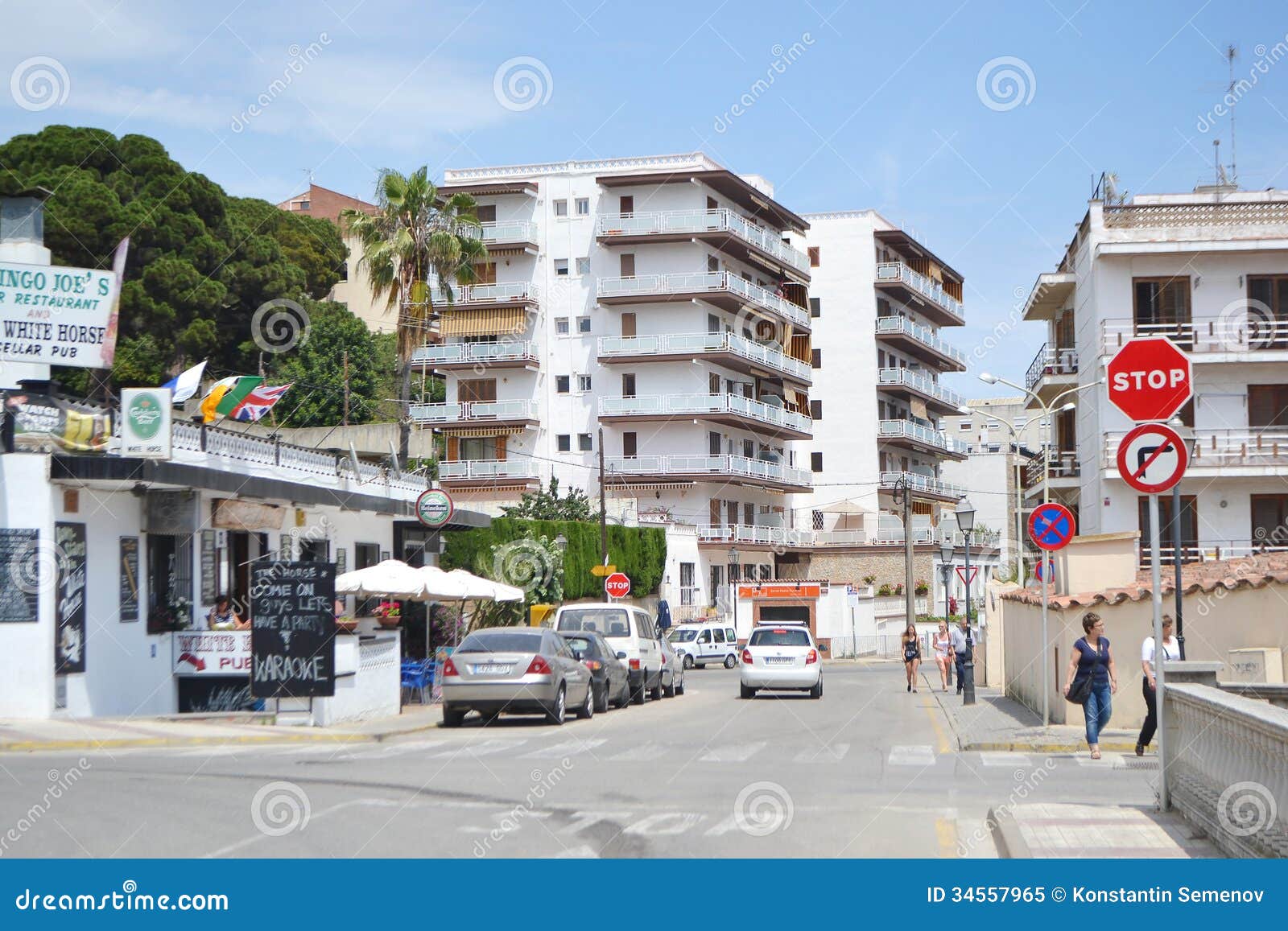 Calella, Spiaggia Della Costa-Brava. Immagine Editoriale - Immagine di ...