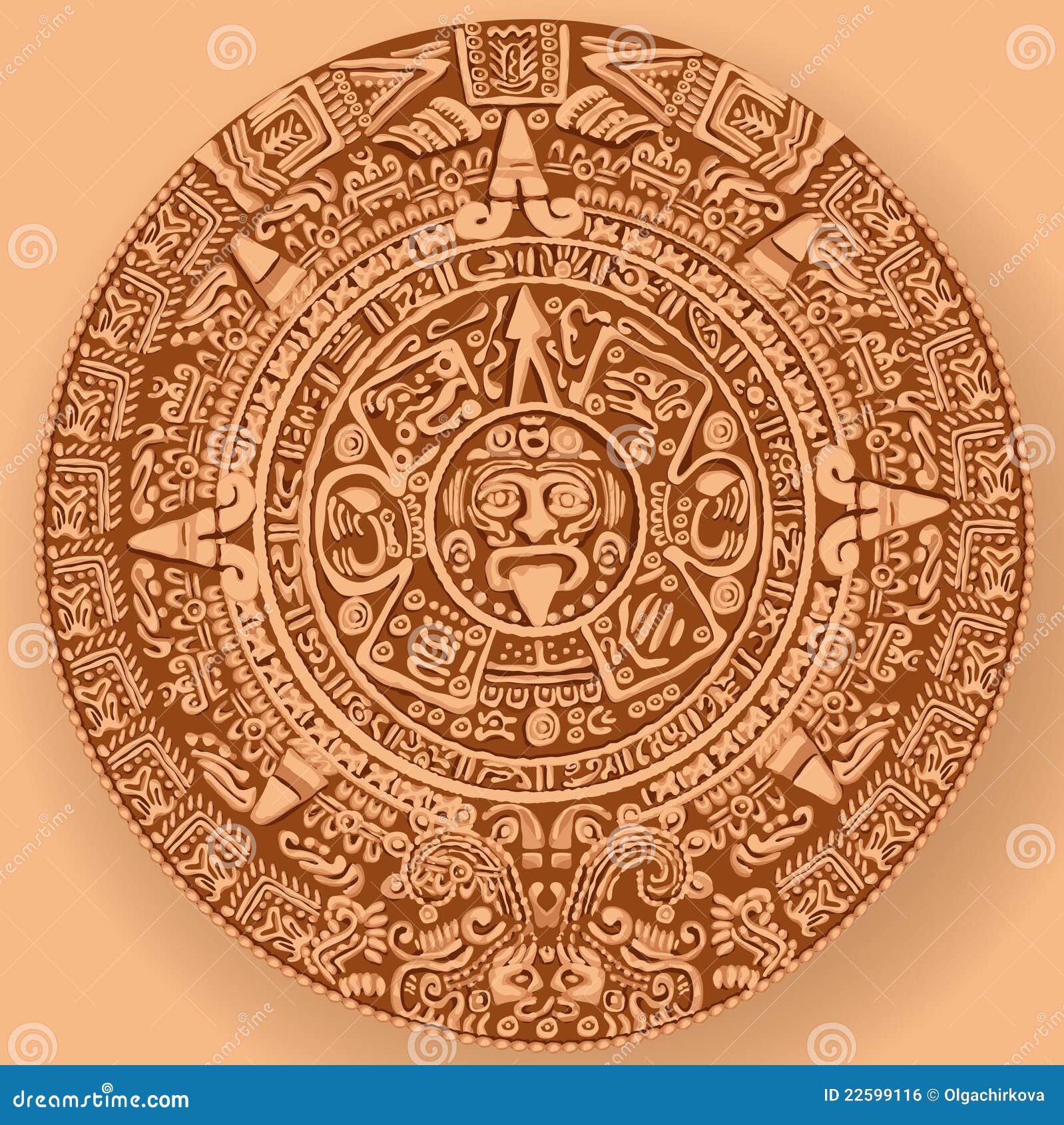 Calendário Maia Imagem de Stock Royalty Free - Imagem: 22599116